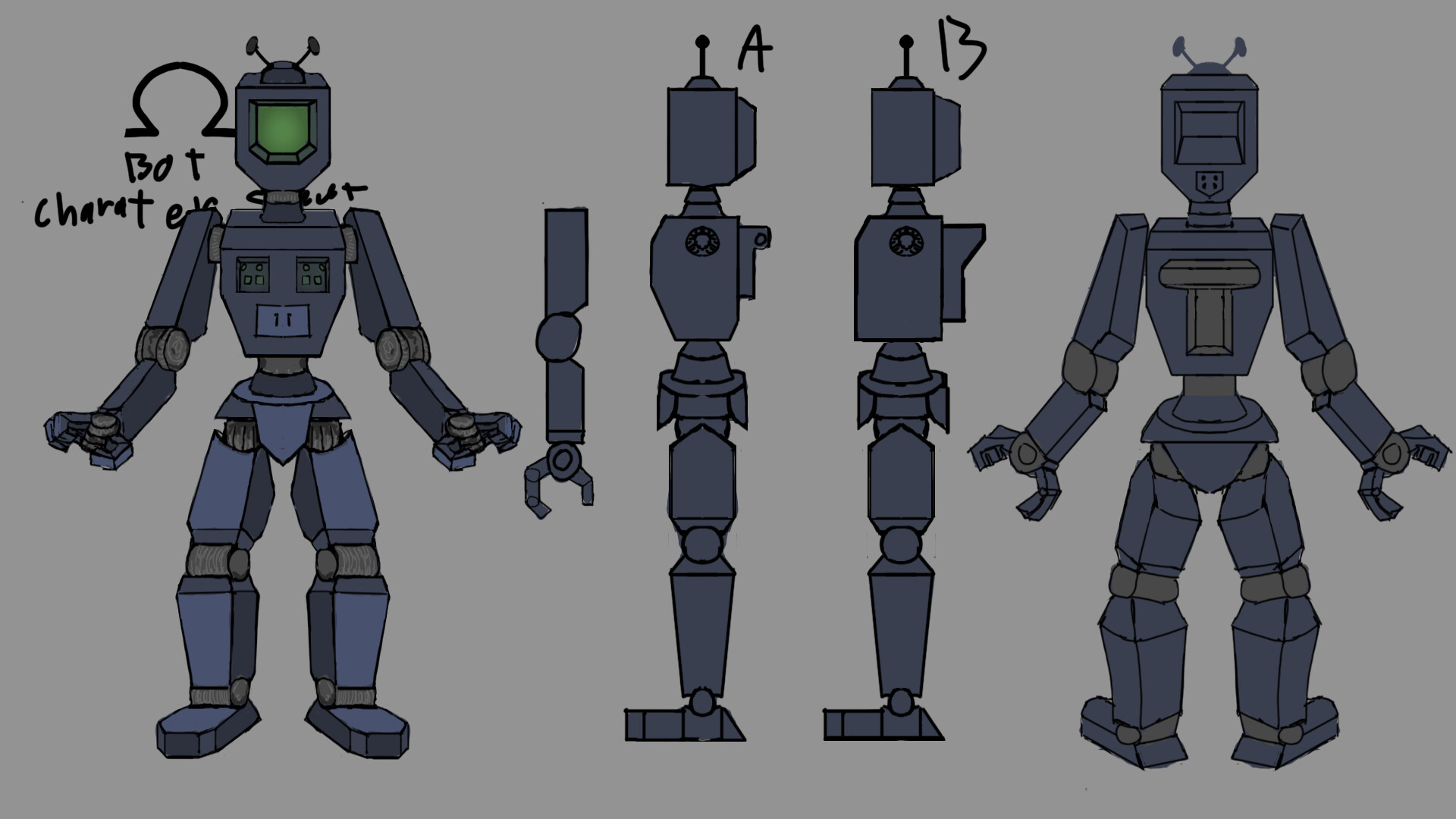 ArtStation - Omega Bot character design