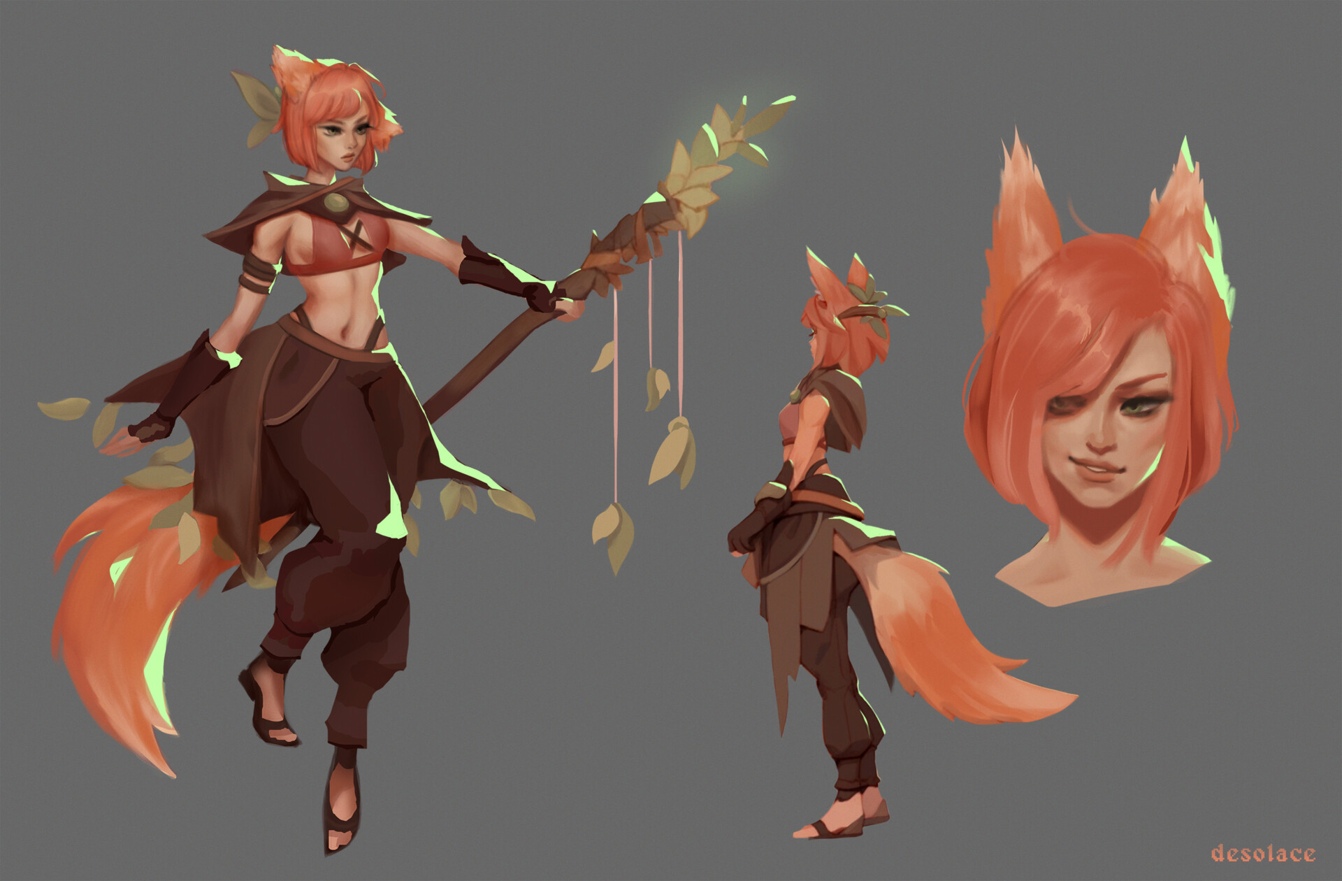 ArtStation - Druid Fox Girl Concept Art