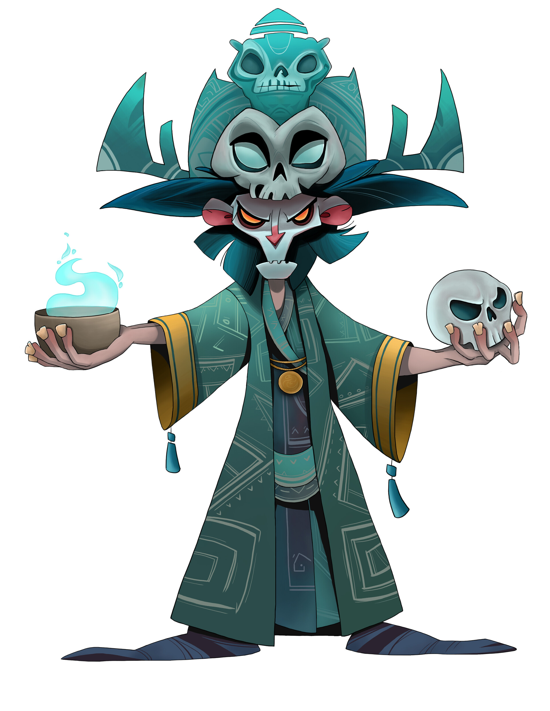 ArtStation - 2D hand painted monkey witcher character