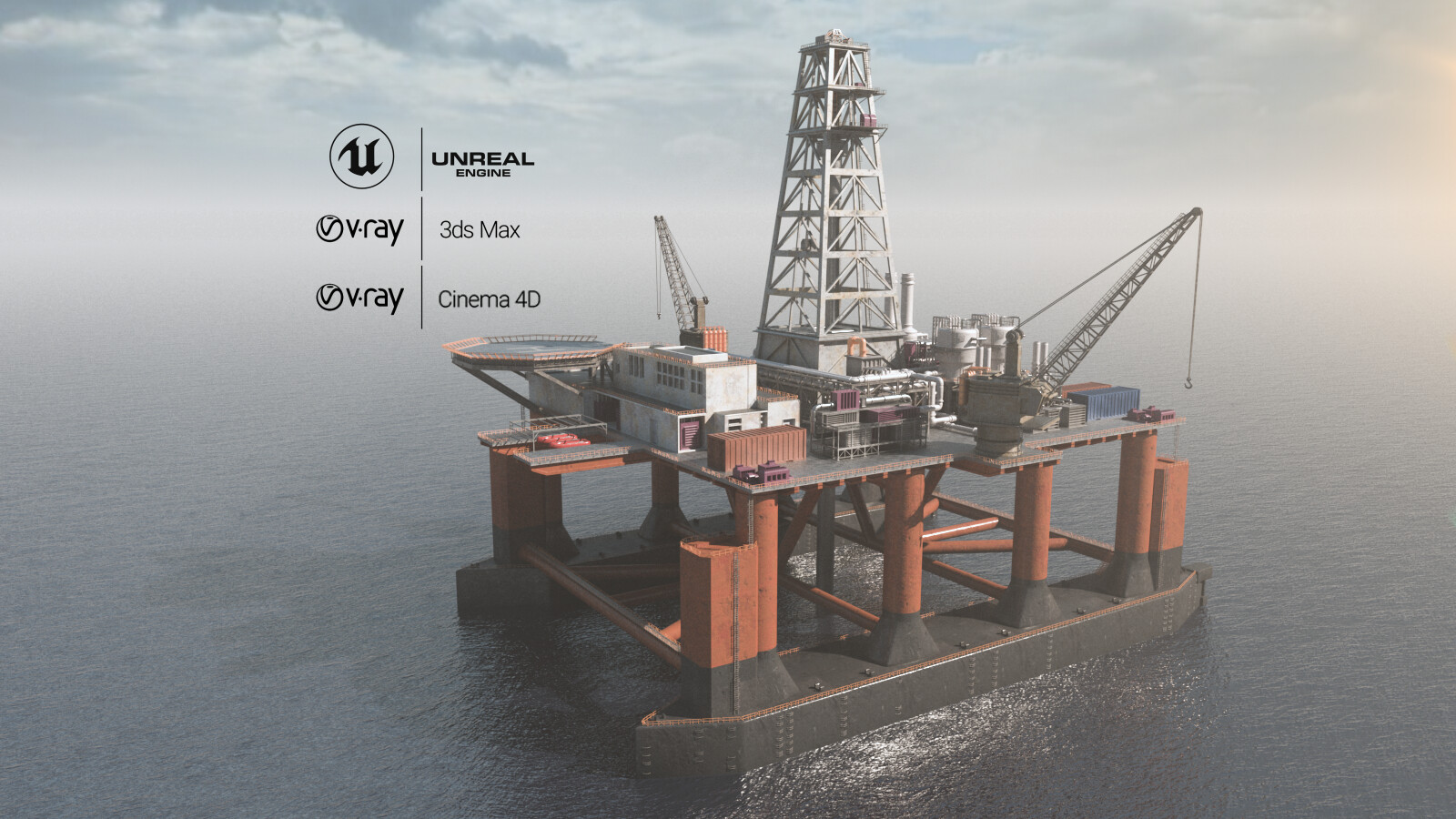 ArtStation - Dolphin oilRig