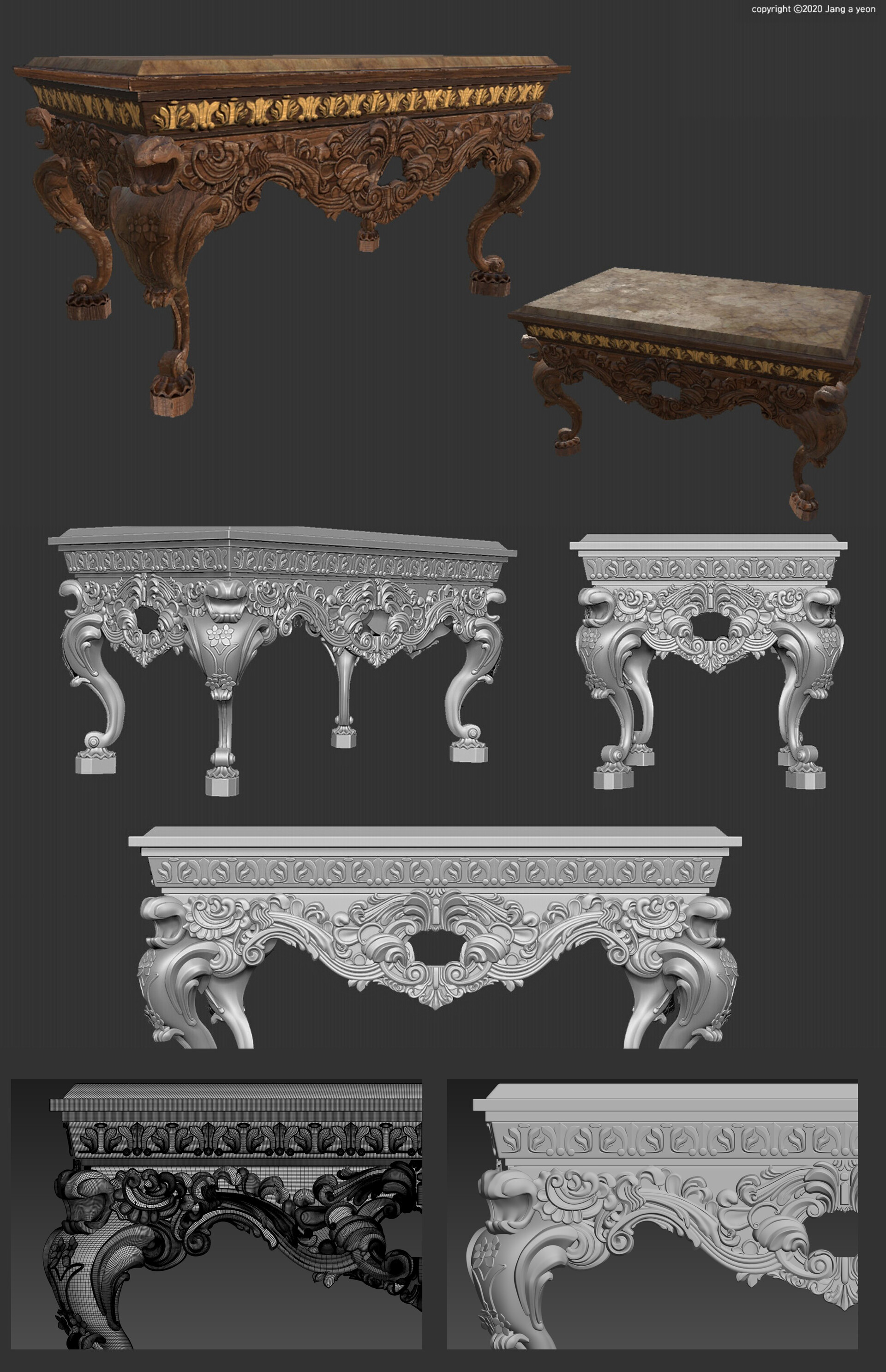 ArtStation - table 3d modeling