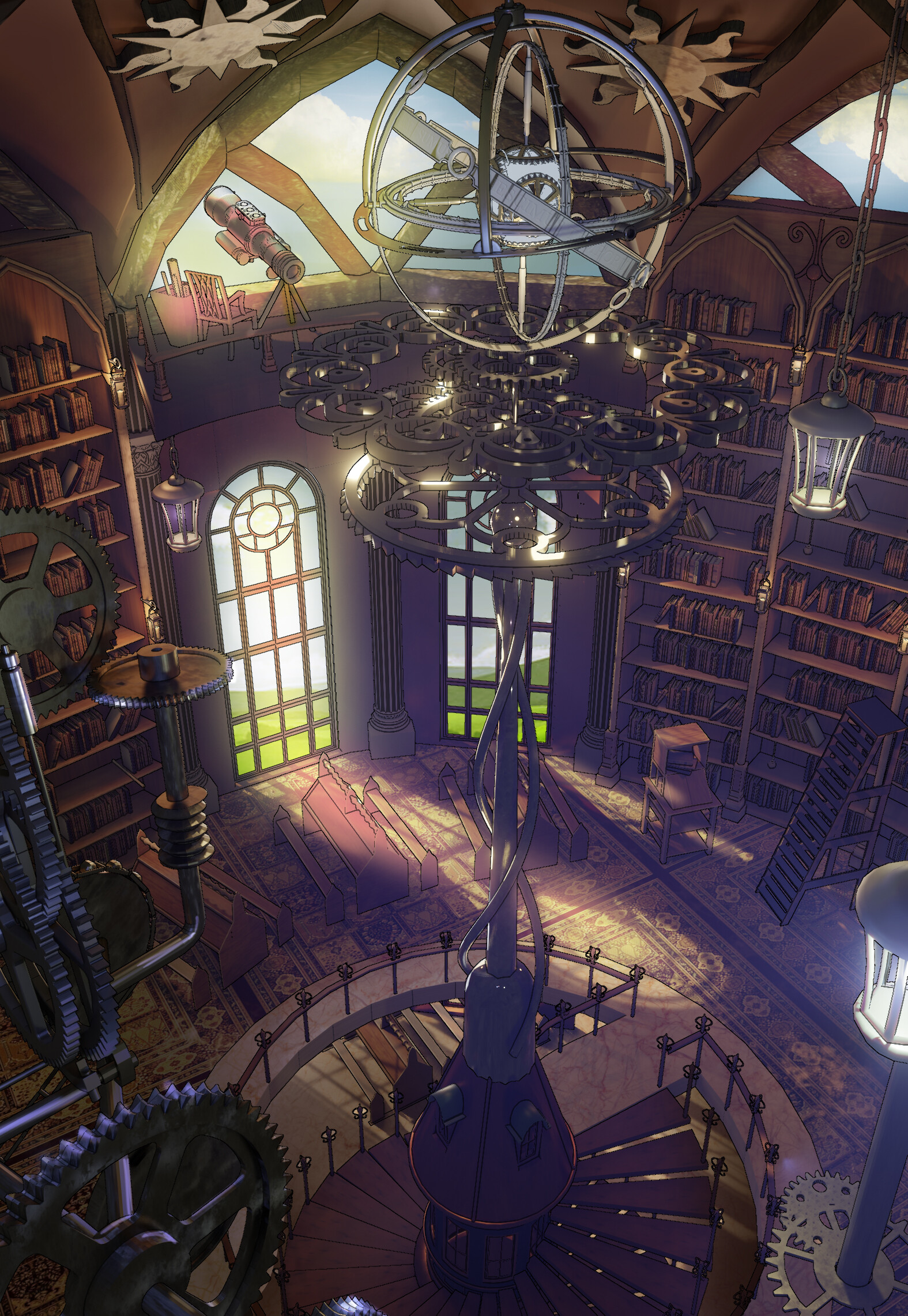 ArtStation - Envionment concept_Library