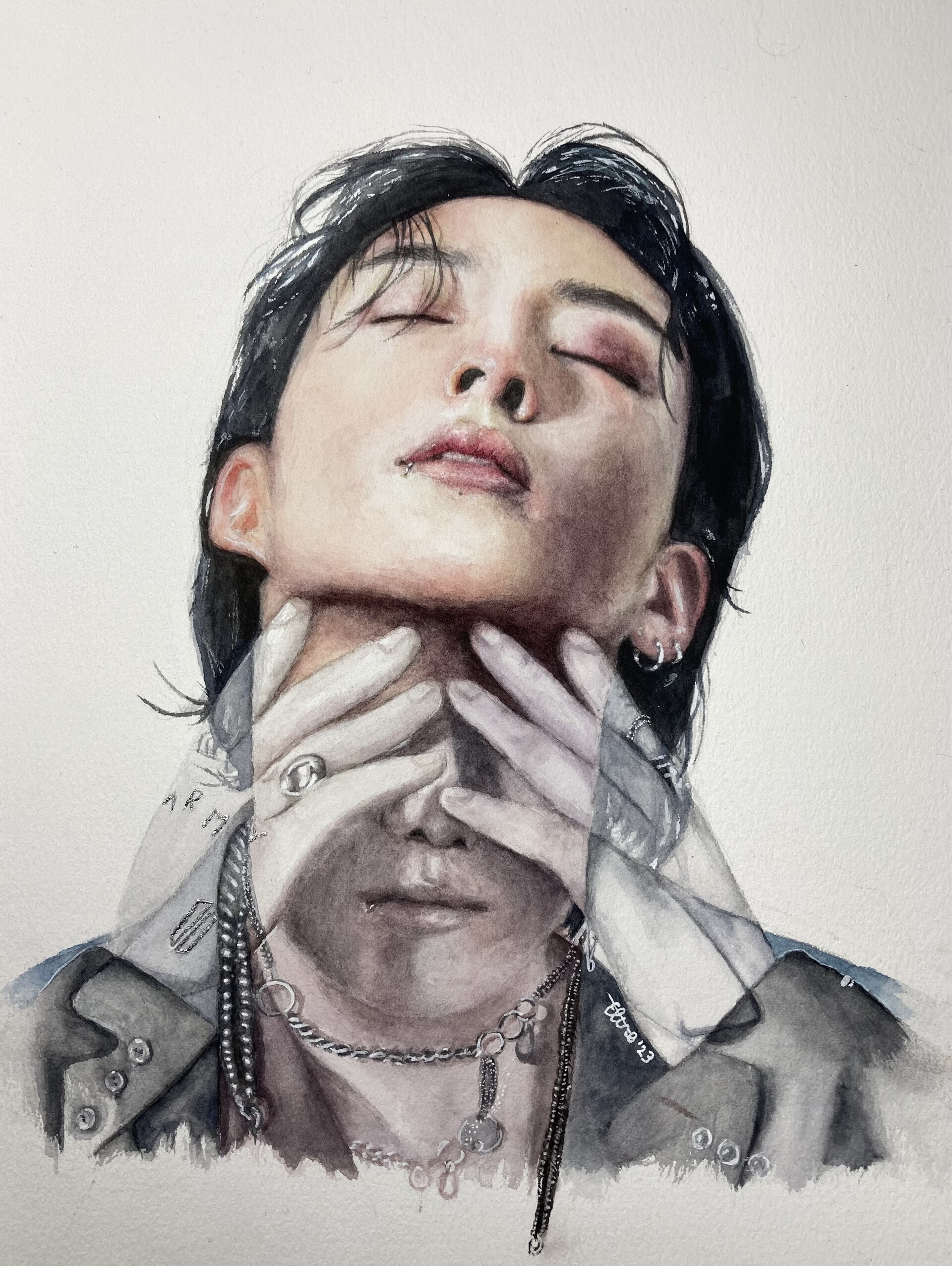 ArtStation - Watercolour art Jungkook (BTS)