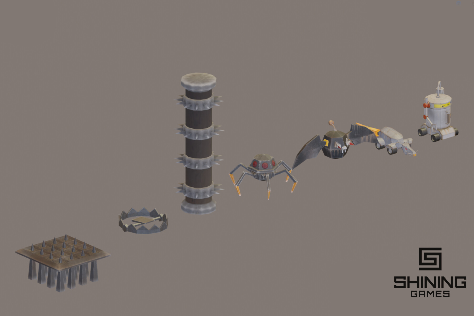 ArtStation - Path Machines - Low Poly props and mobs