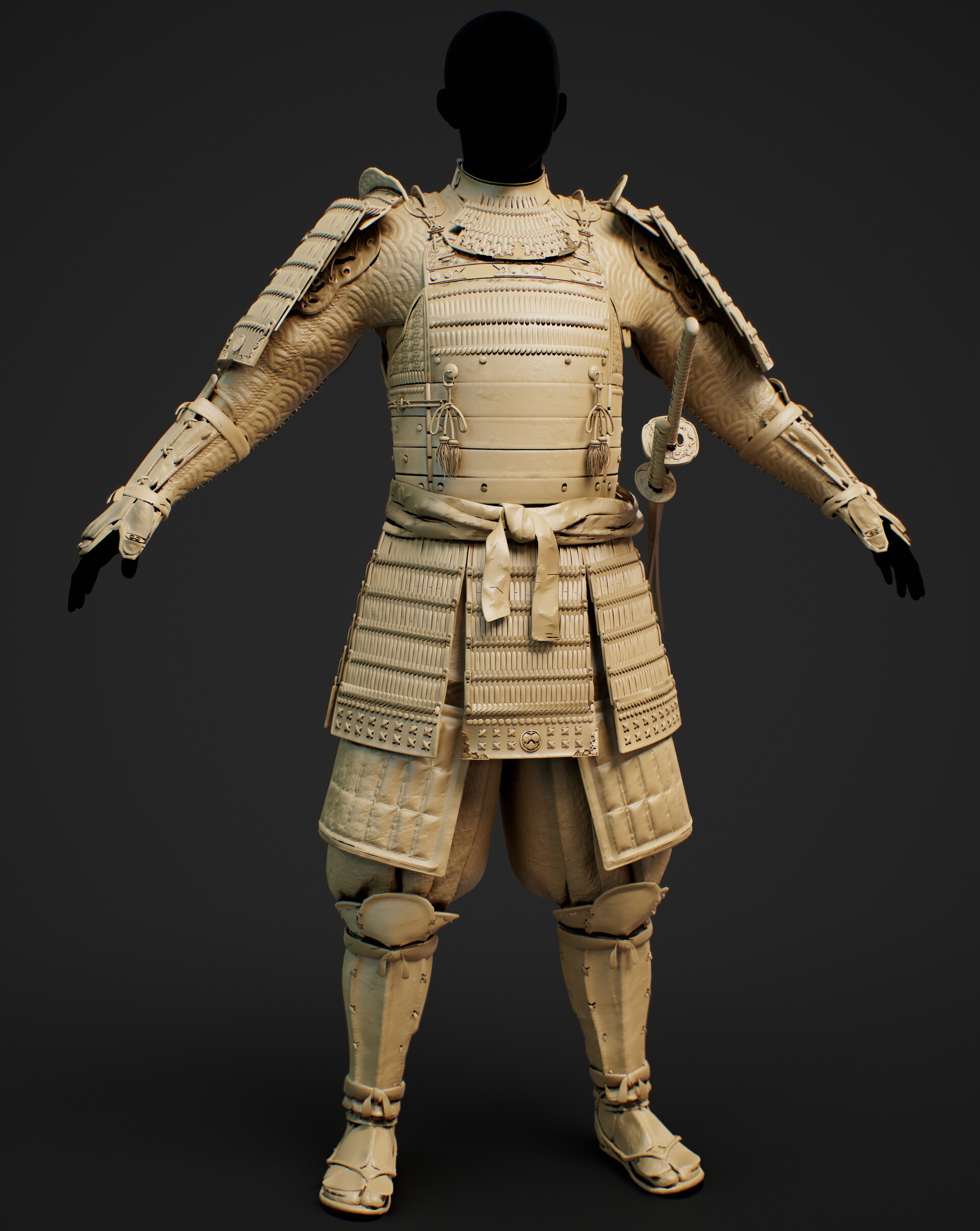 ArtStation - Simple Japanese armor(practice)