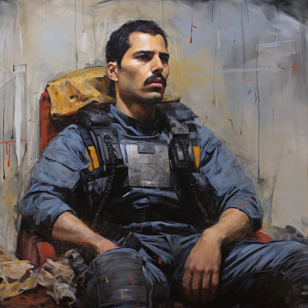 ArtStation - Freddie Mercury As A Depressed SWAT Team Officer