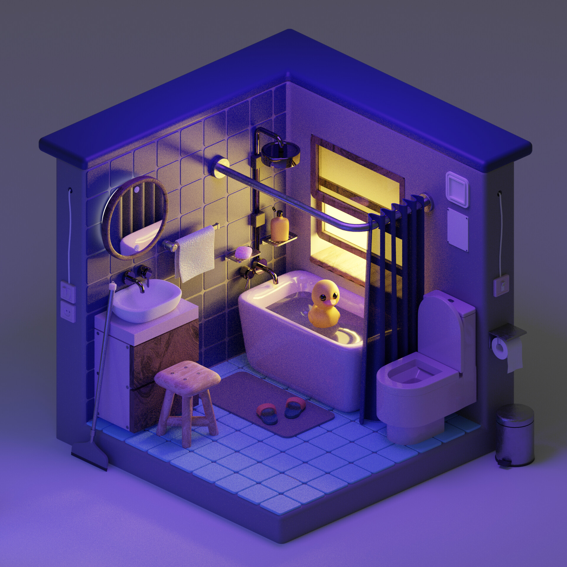 ArtStation - Cute Bathroom