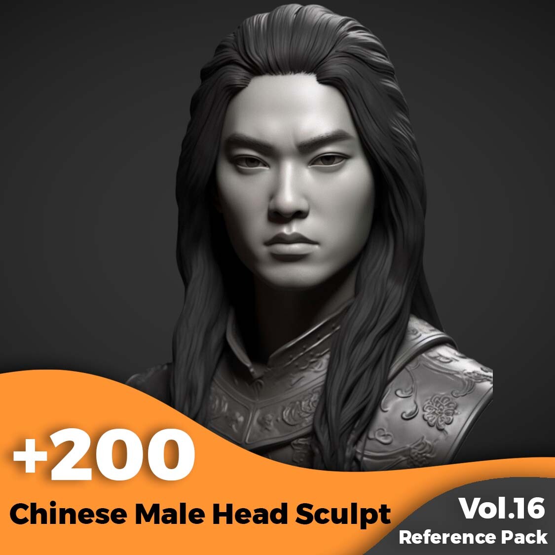 ArtStation - +200 Chinese Male Head Sculpt (4K)