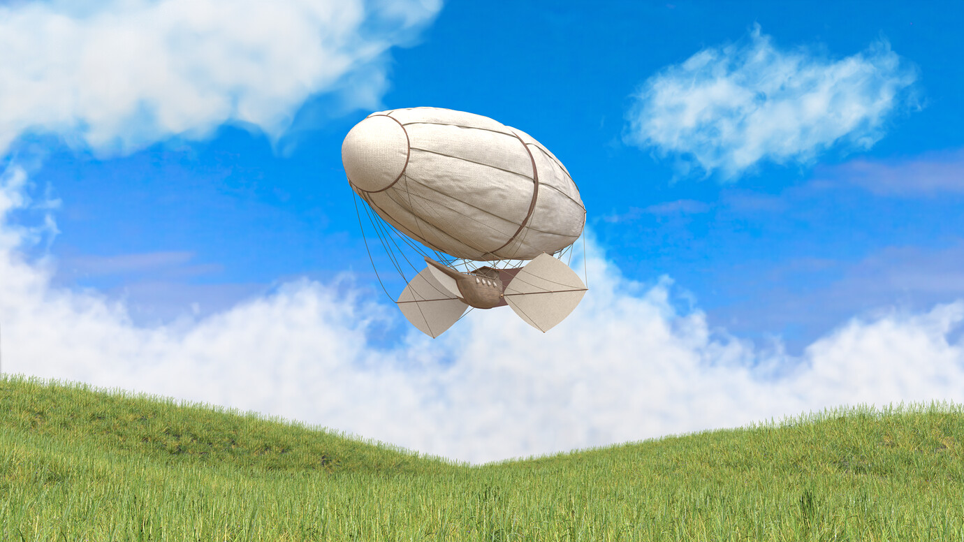 ArtStation - Airship over field