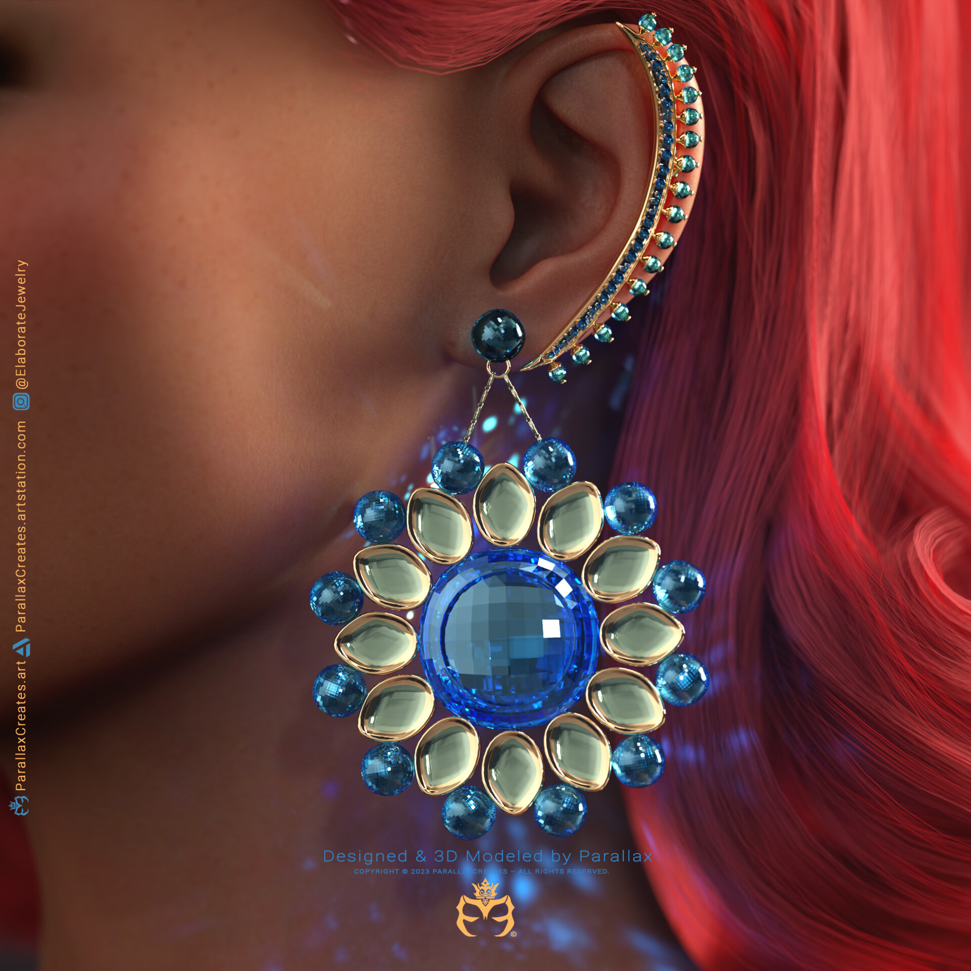 ArtStation - Timeless Beauty - 3D Jewelry by ParallaxCreates