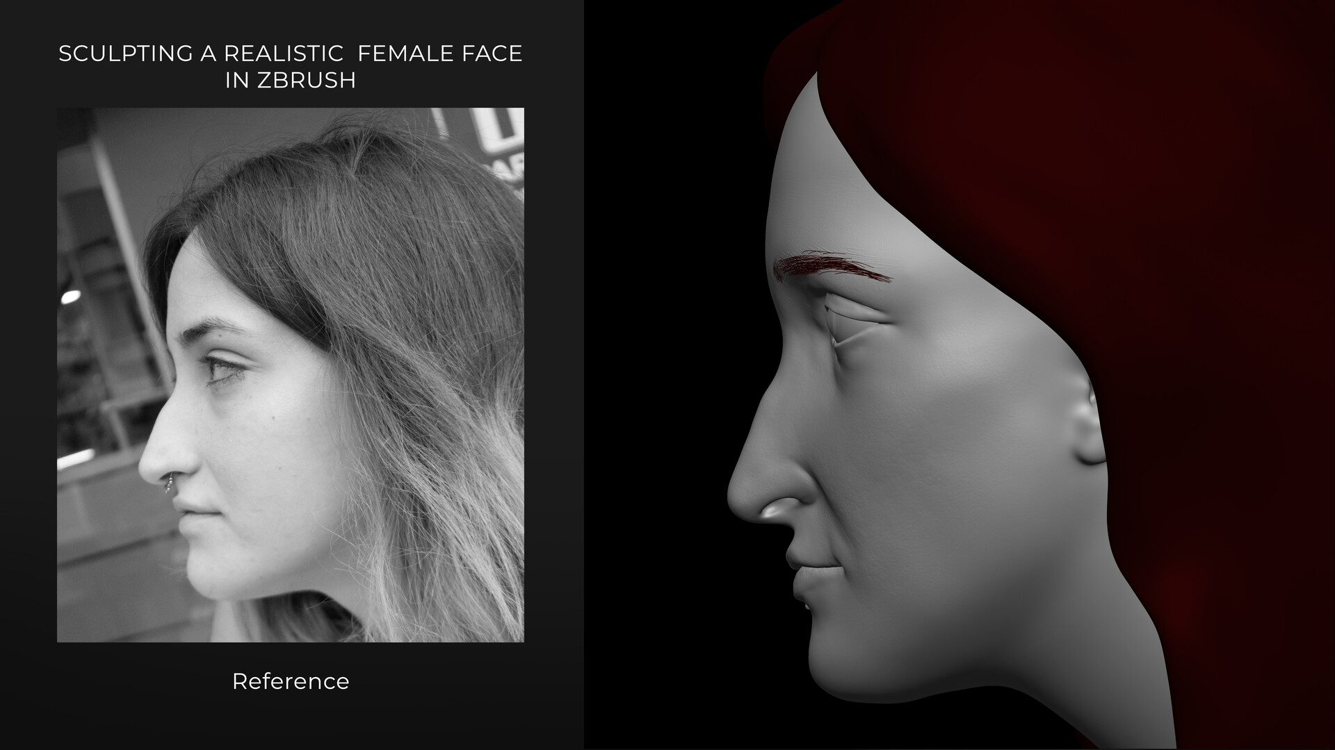 Alesia Alistratova - Realistic Female Face in ZBrush