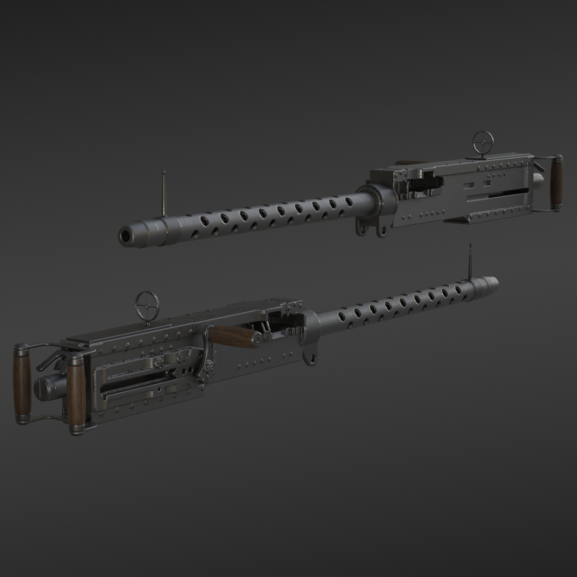 ArtStation - World War II Era M2 Browning Machine Gun