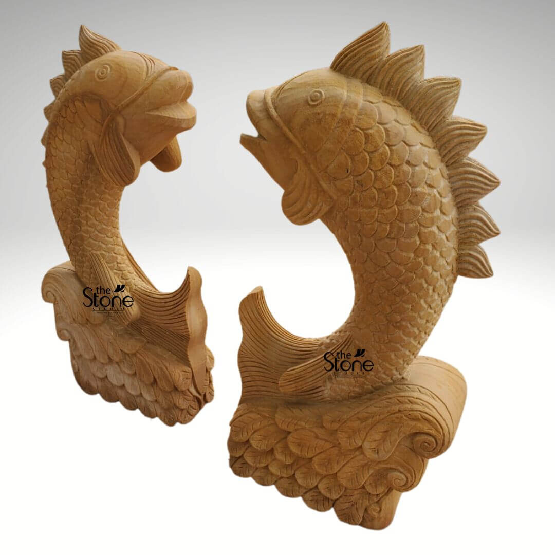 The Stone Studio - Koi Fish Statue 3ft | The Stone Studio