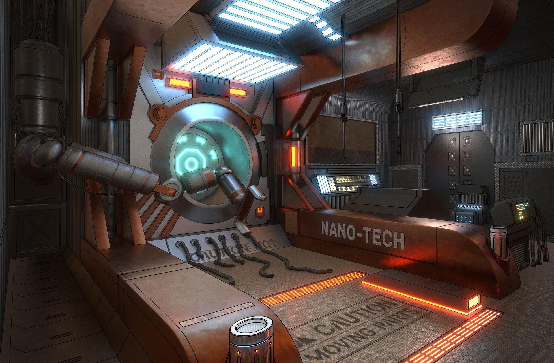 ArtStation - Sci-fi container room