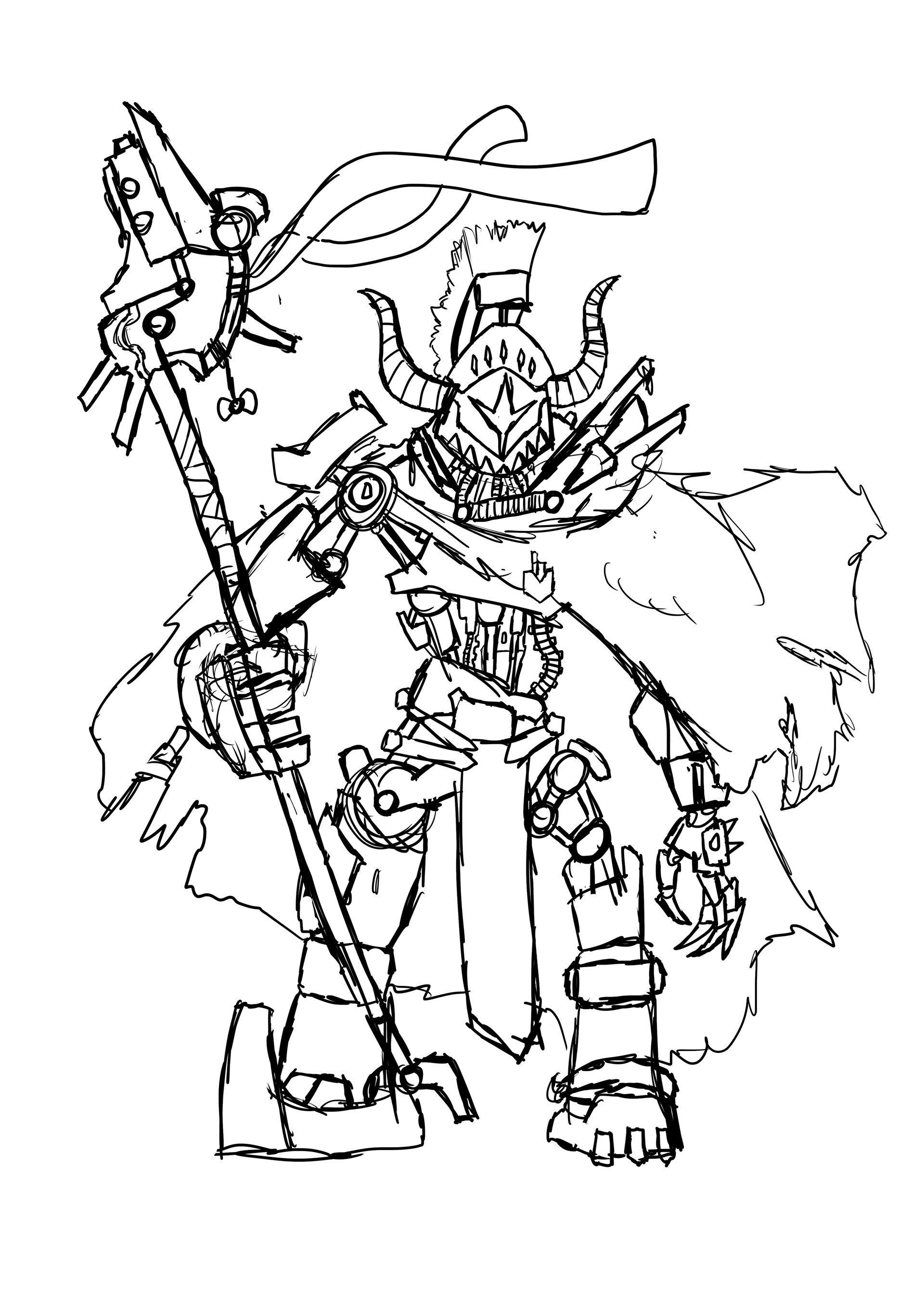 ArtStation - Lord Knight Gigas (random robot sketch 2)