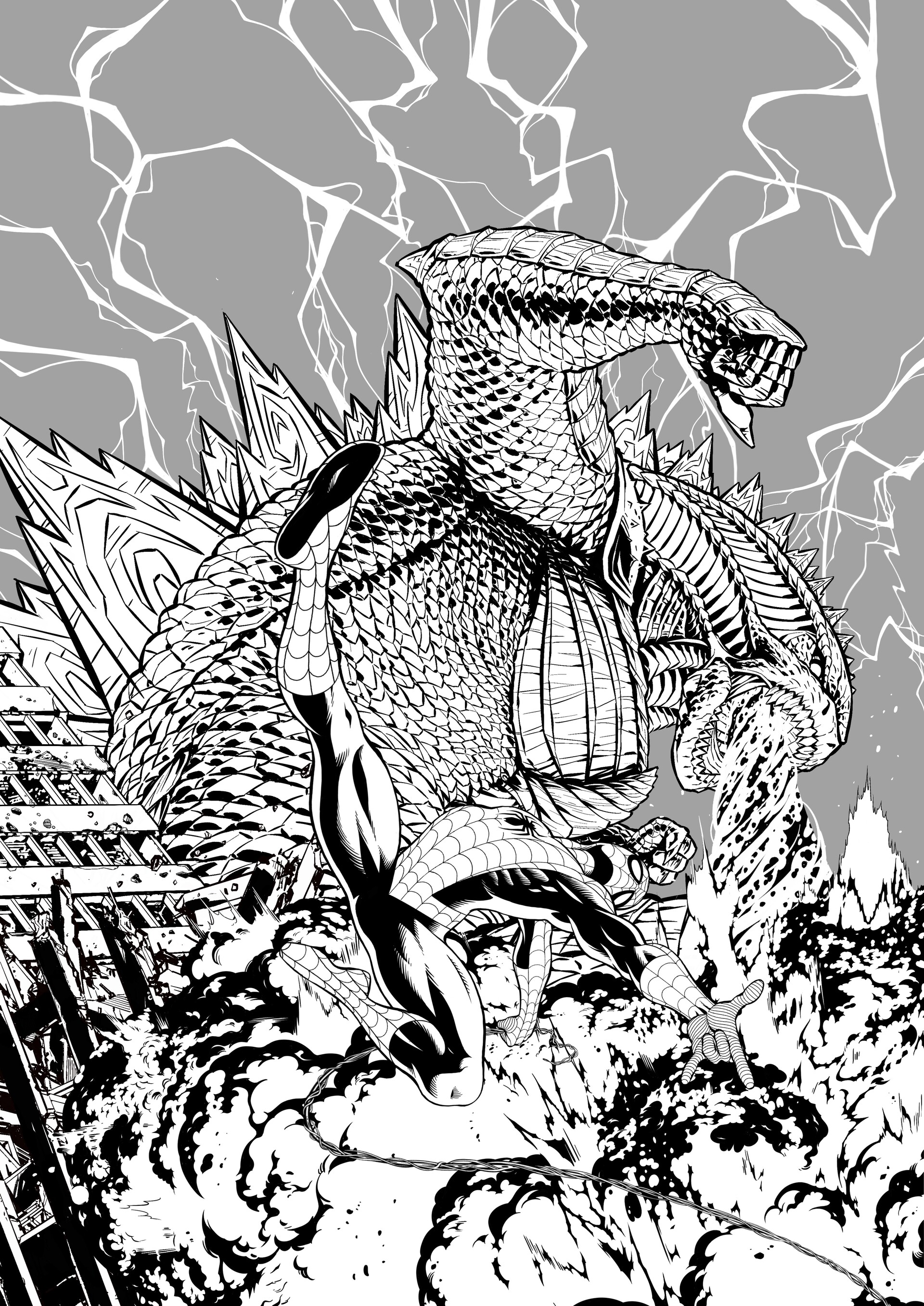 Godzilla Vs Spiderman