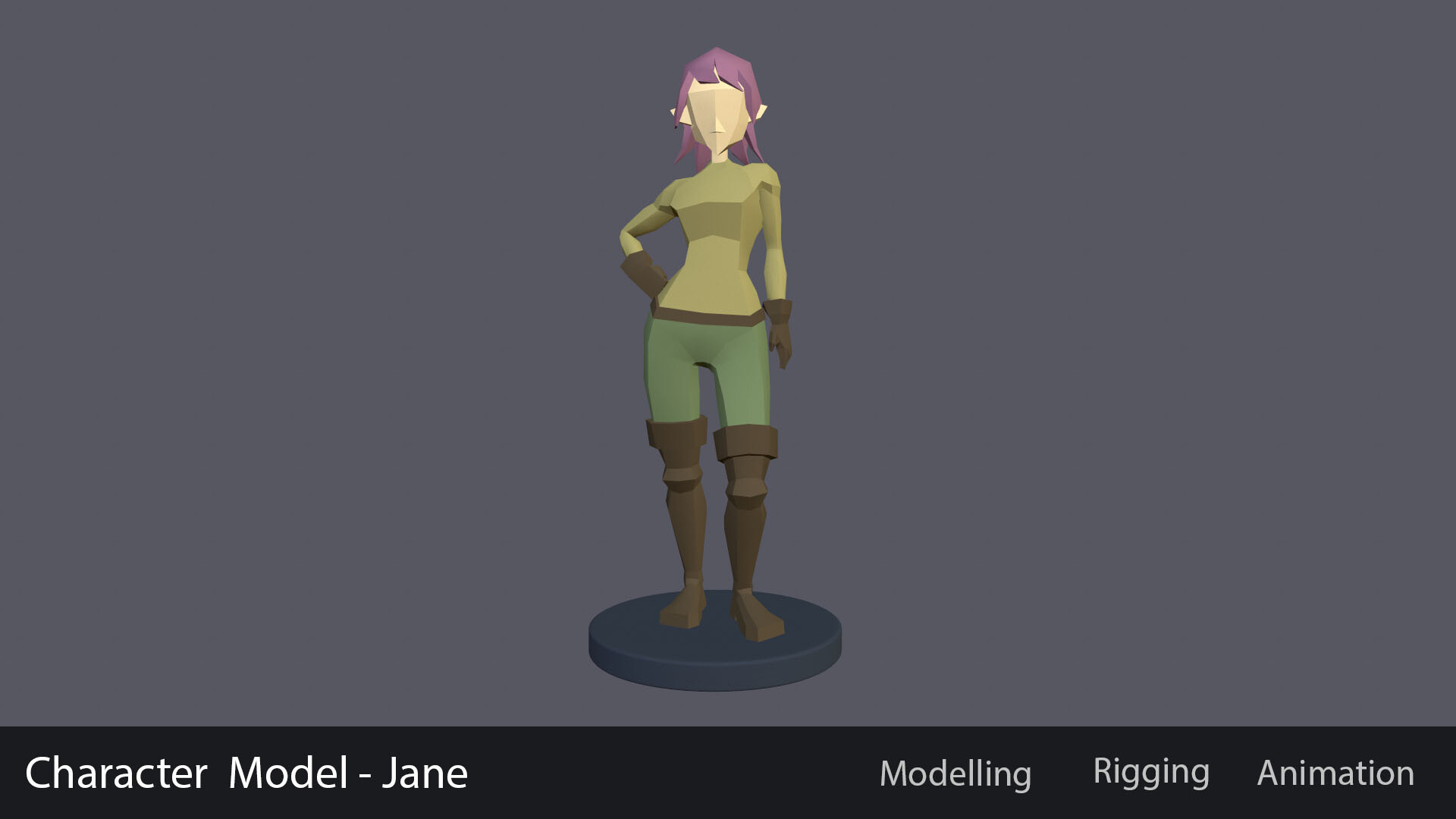 ArtStation - 3D Character - Jane - Low poly model