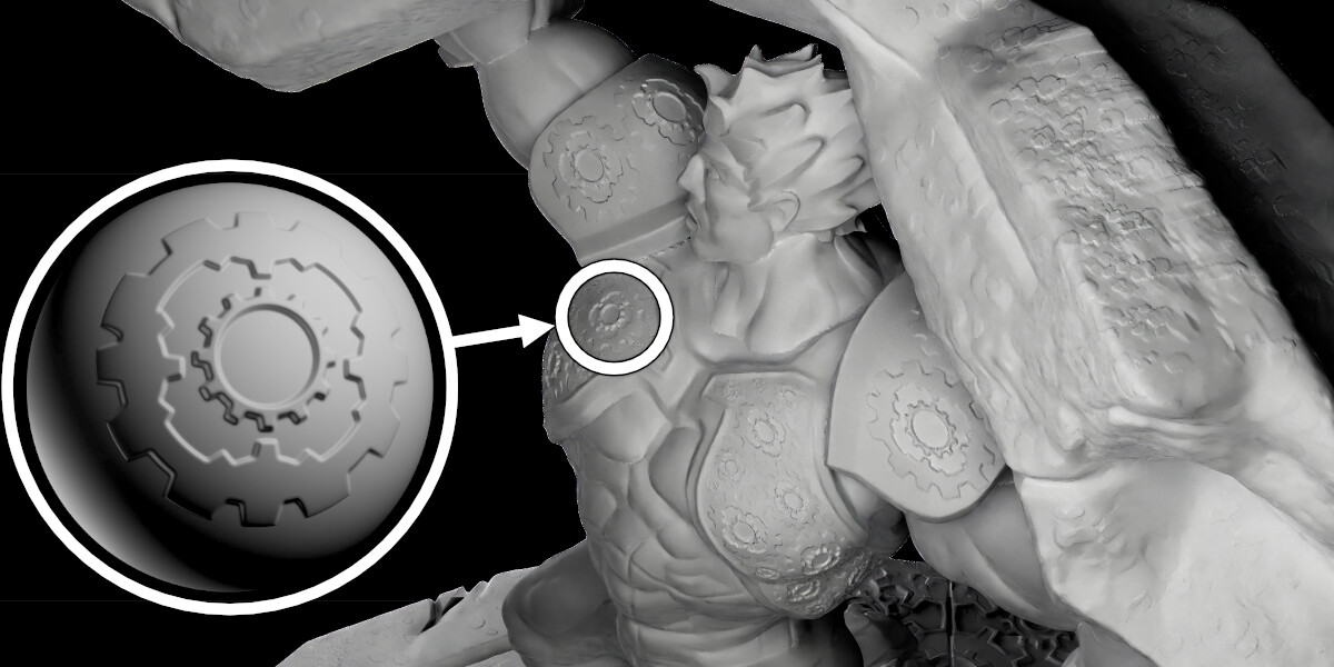 ArtStation - Gigantic Steampunk Goliath Sculpture! - Using New Brush Set