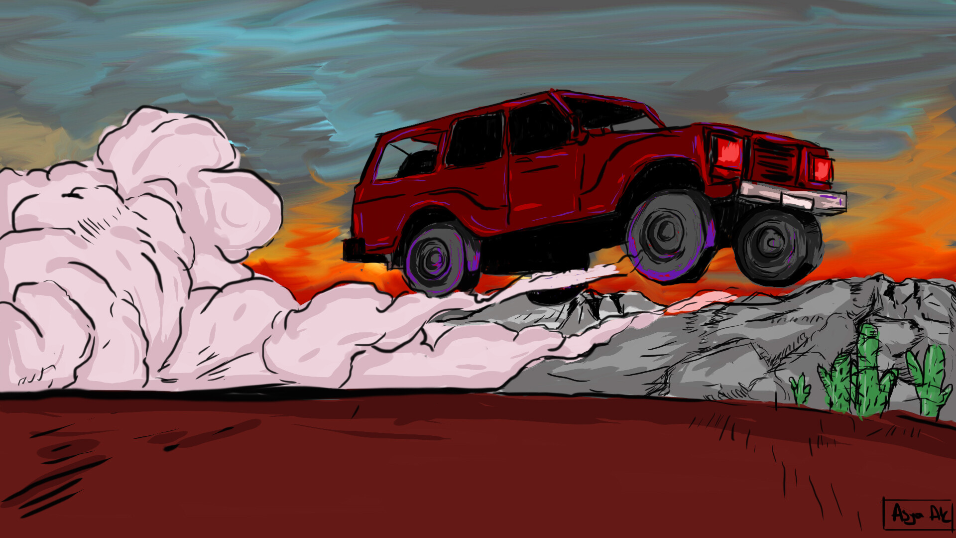 ArtStation - Car in the desert - Concept Artwork