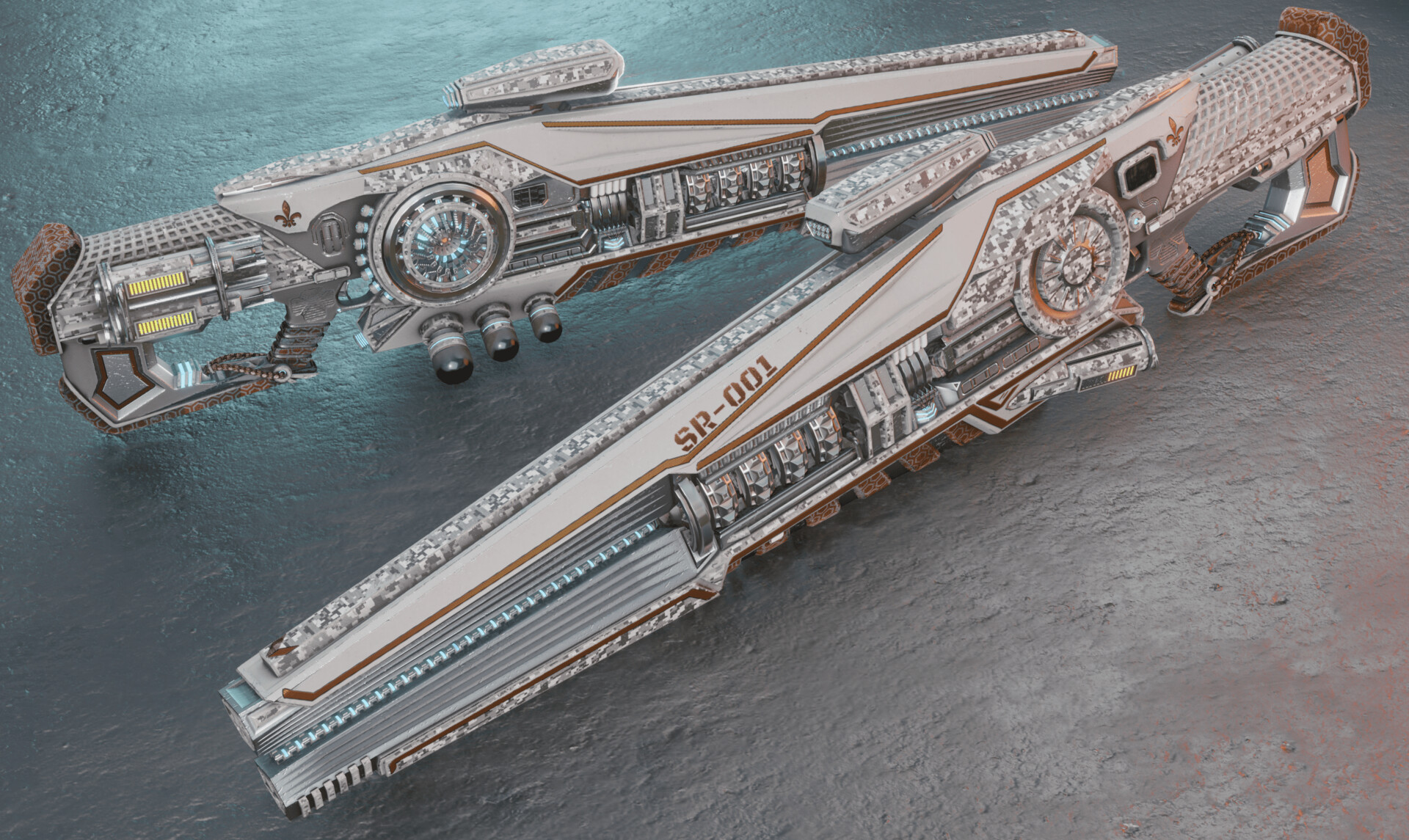 ArtStation - Sci-Fi Rifle SR-001