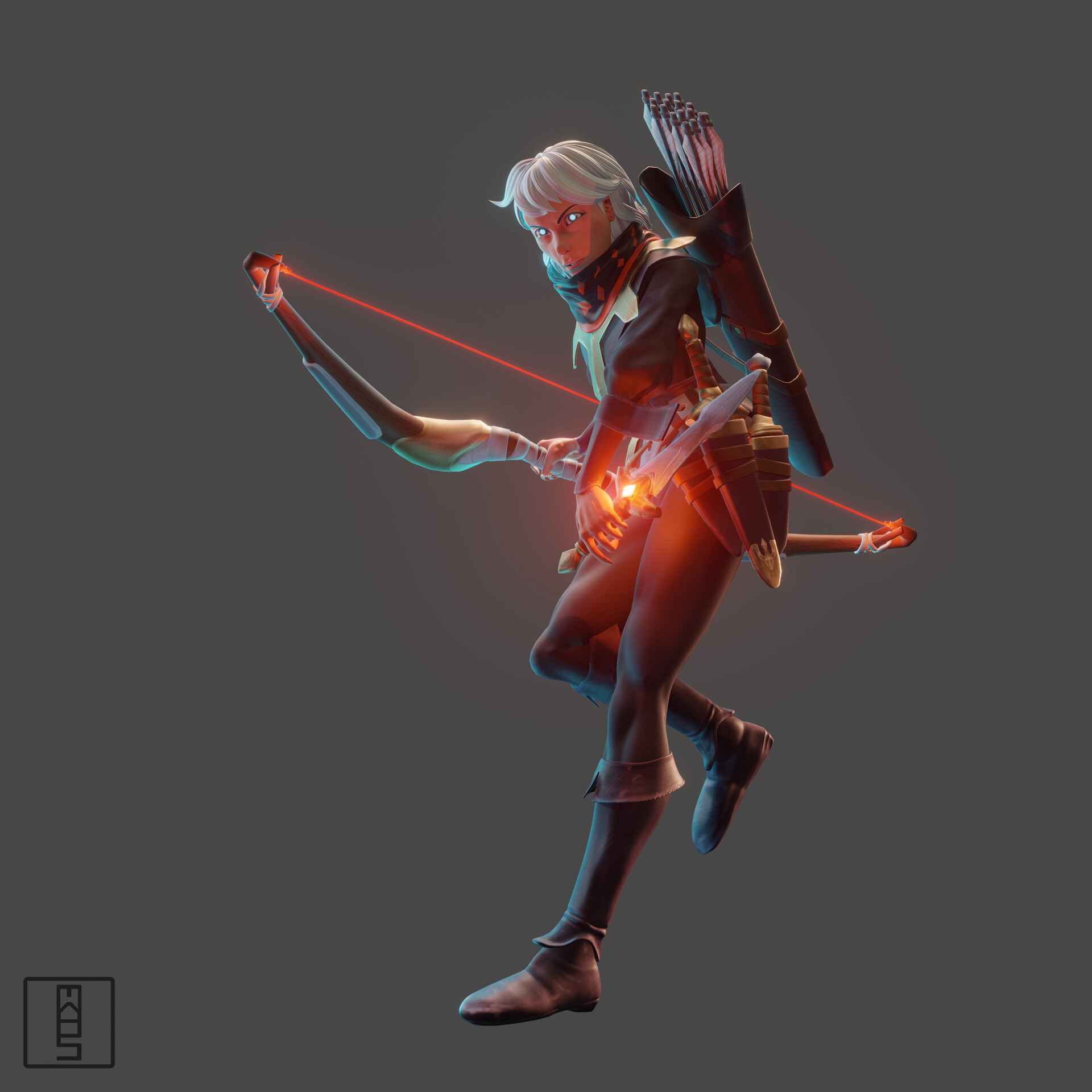 ArtStation - Female Archer 3D Model