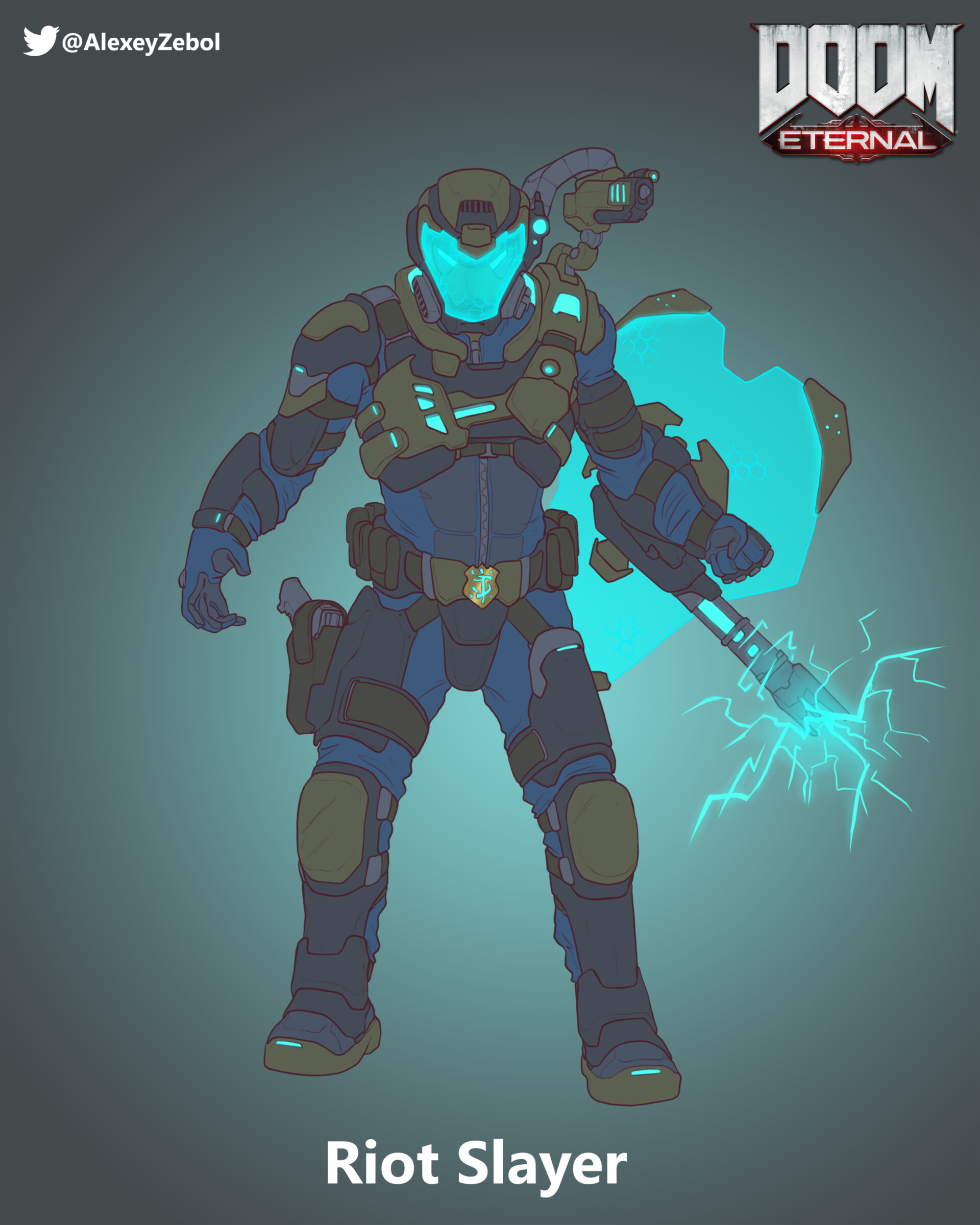ArtStation - Riot Slayer (Doom Eternal skin)
