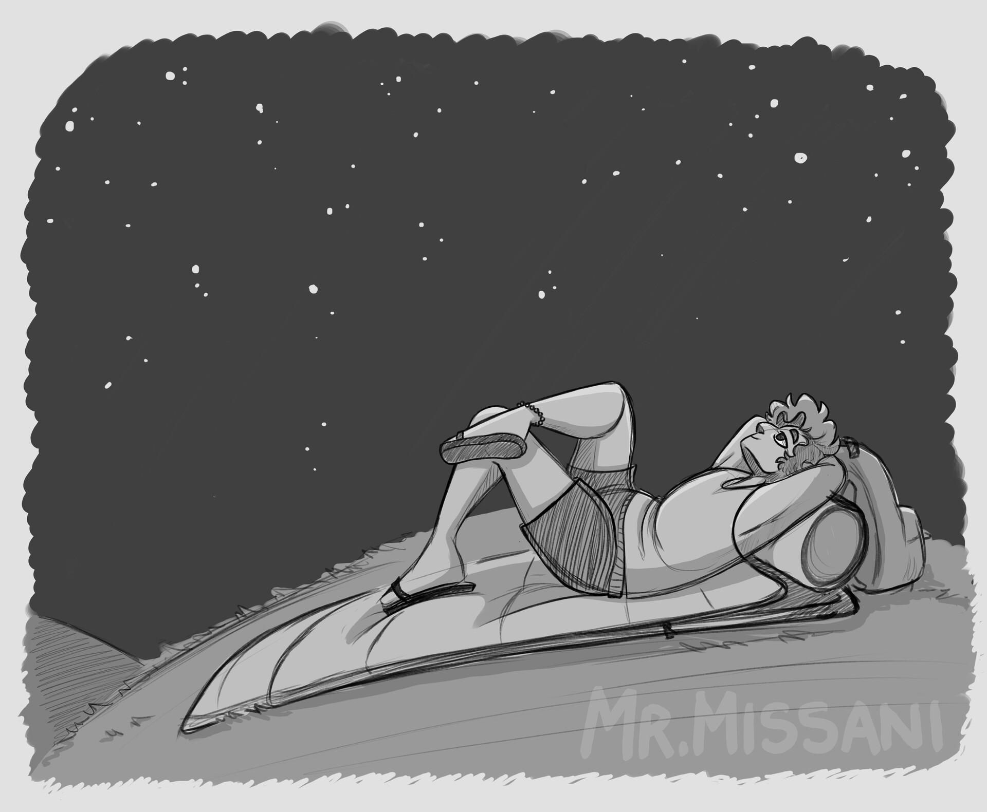 person looking down reference