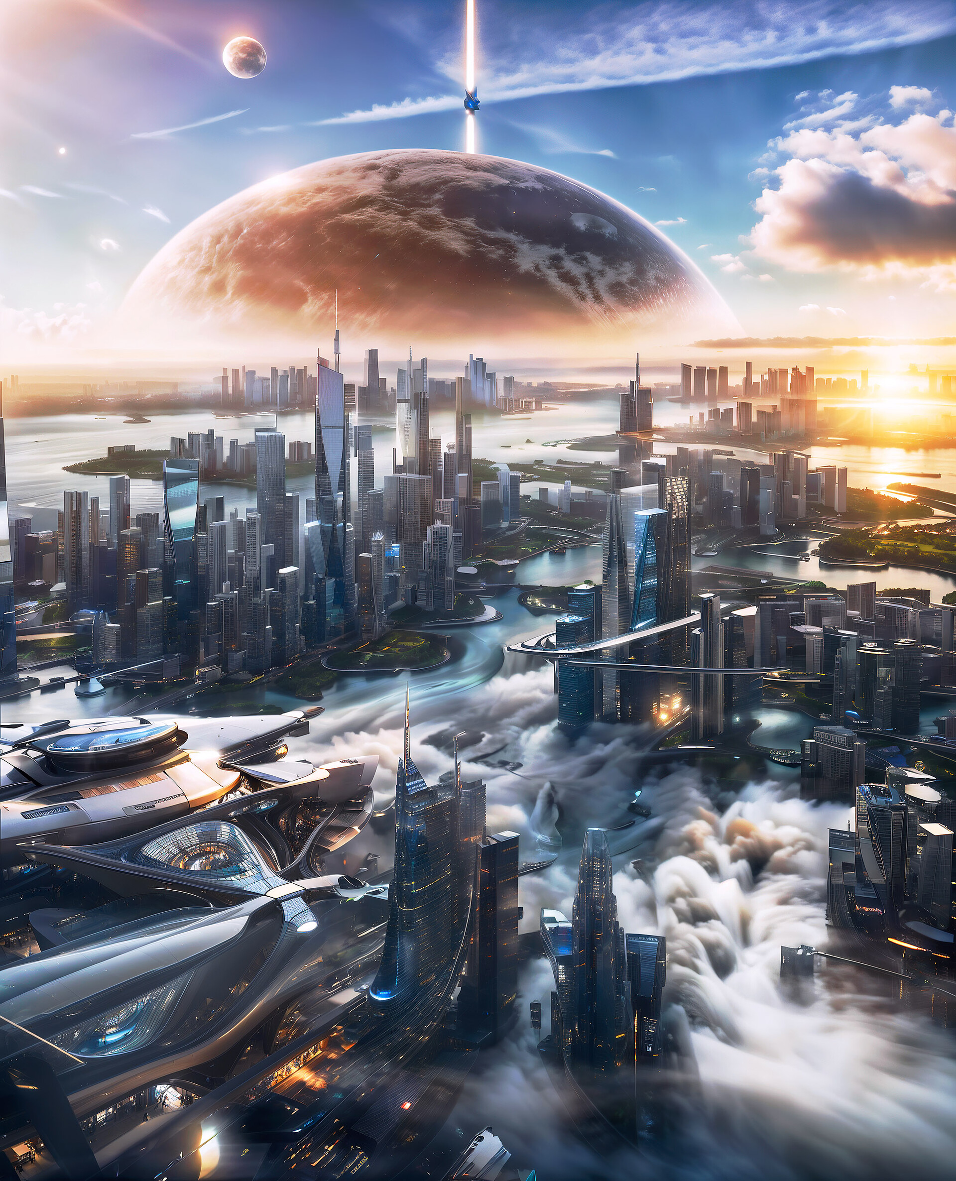 ArtStation - Cityscape views from Stratus-Prime