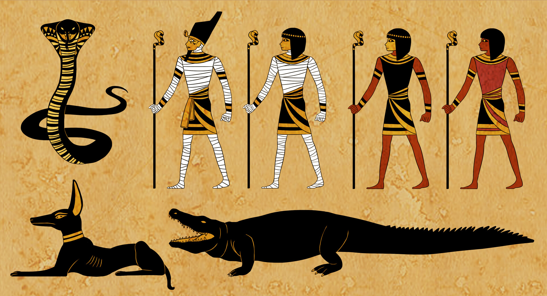 ArtStation - 9 lives- Hieroglyphic Nemesis Character Designs