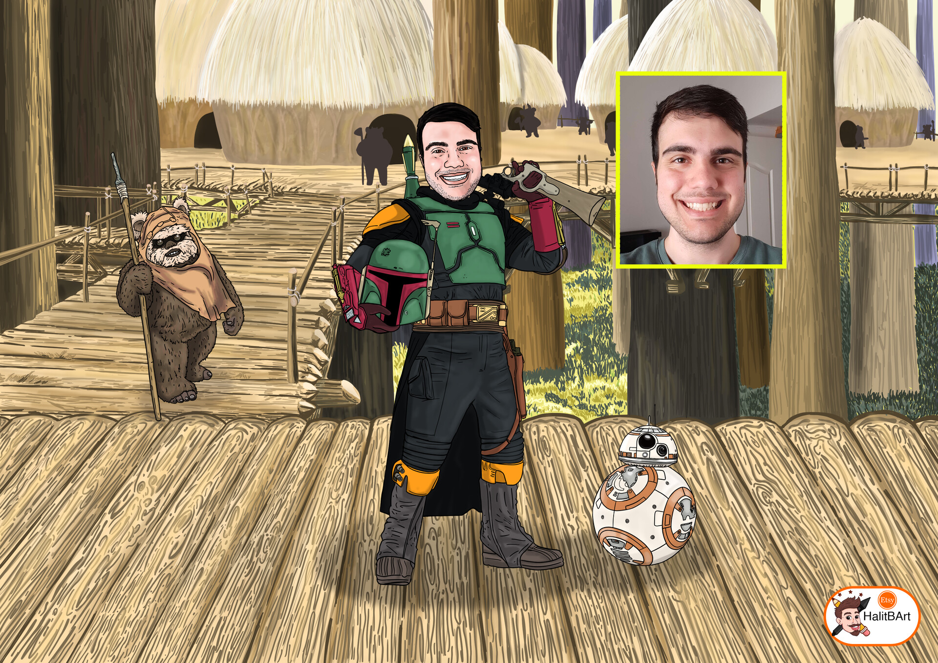 halit büyükyılmaz - Turn me in to Jedi ! Etsy:HalitBArt