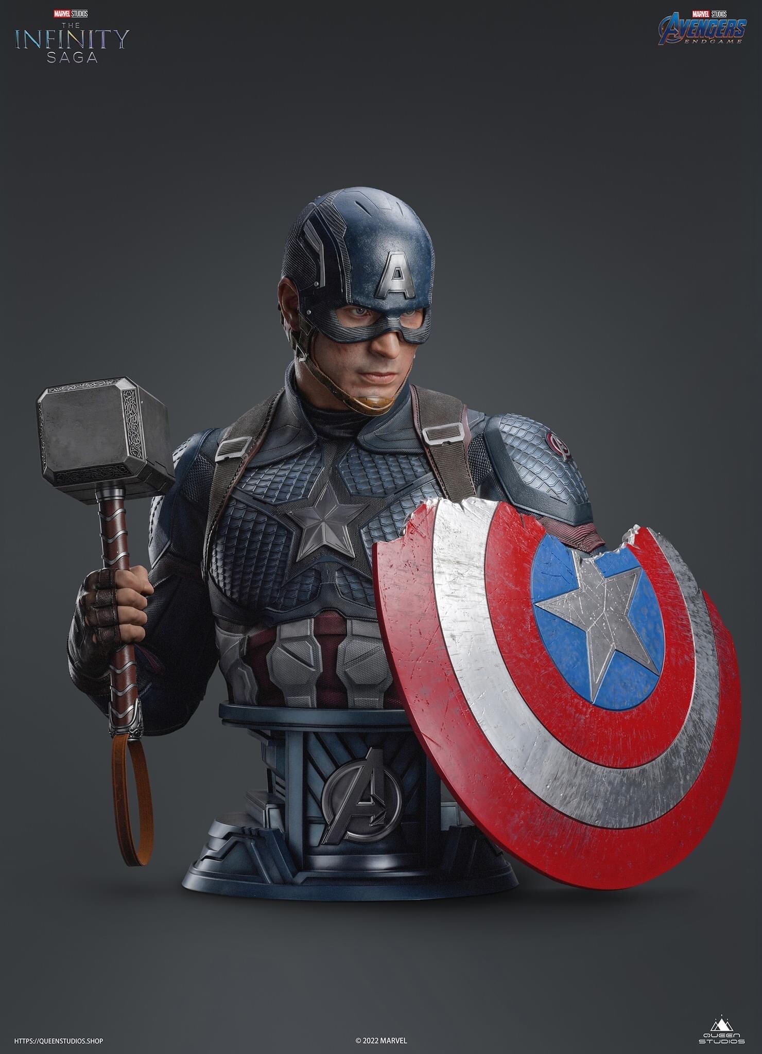 ArtStation - Captain America 1:1 Life Size Bust