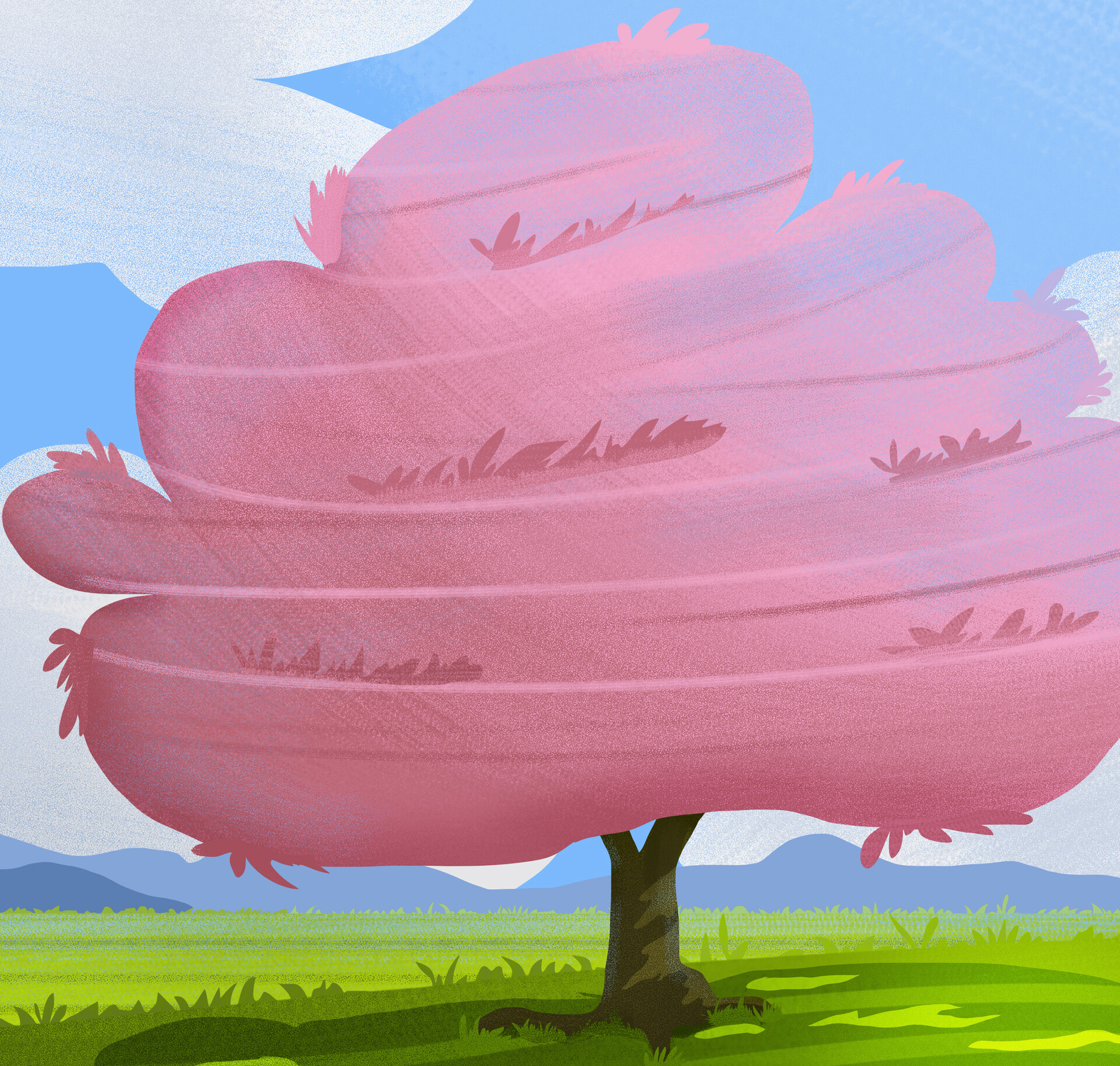 Follow Rivers - Cotton candy tree (Cartoon Study)