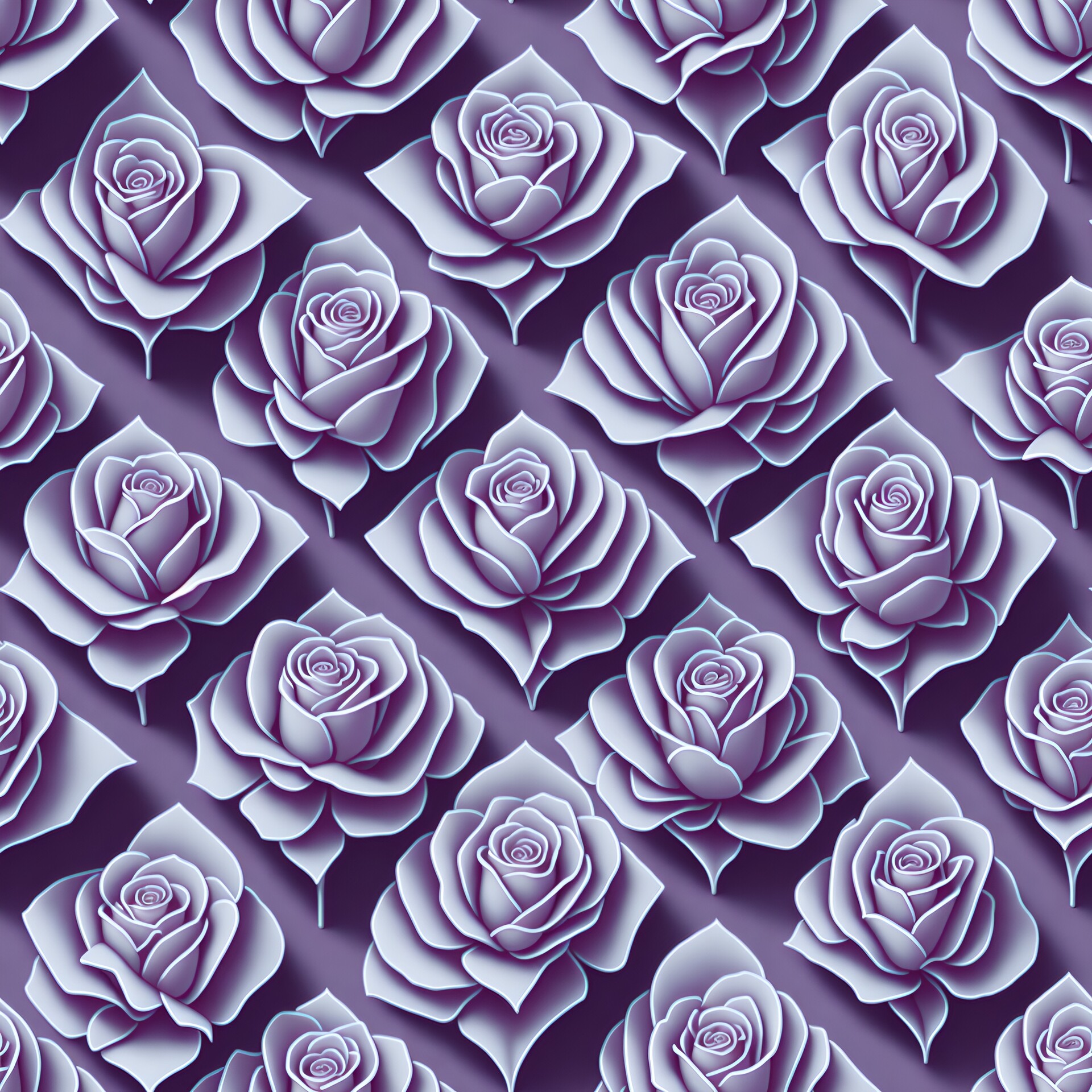 ArtStation - Whispers of Elegance: The Enchanting White Rose Pattern!