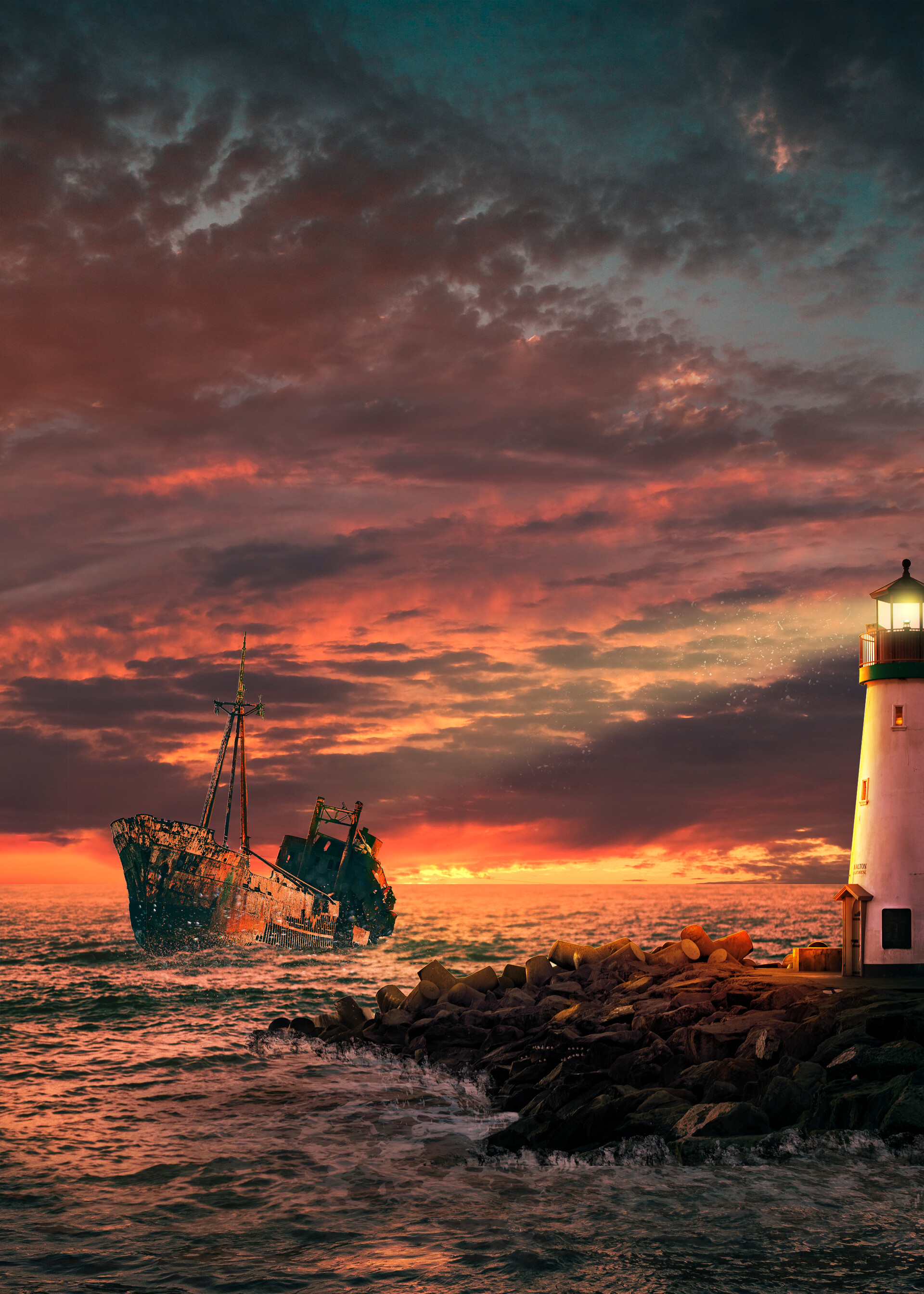 lighthouse shipwreck