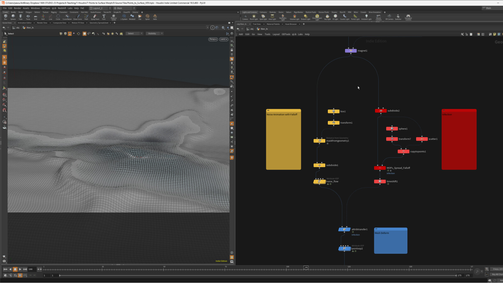 Ciprian Yan - Free Houdini Tutorial | Points to Surface Morph (+hip)