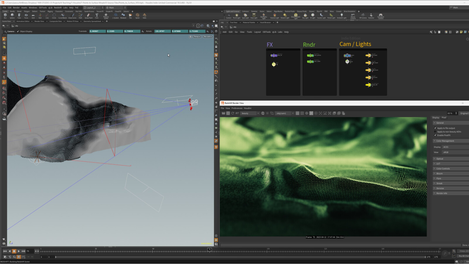 Ciprian Yan - Free Houdini Tutorial | Points to Surface Morph (+hip)