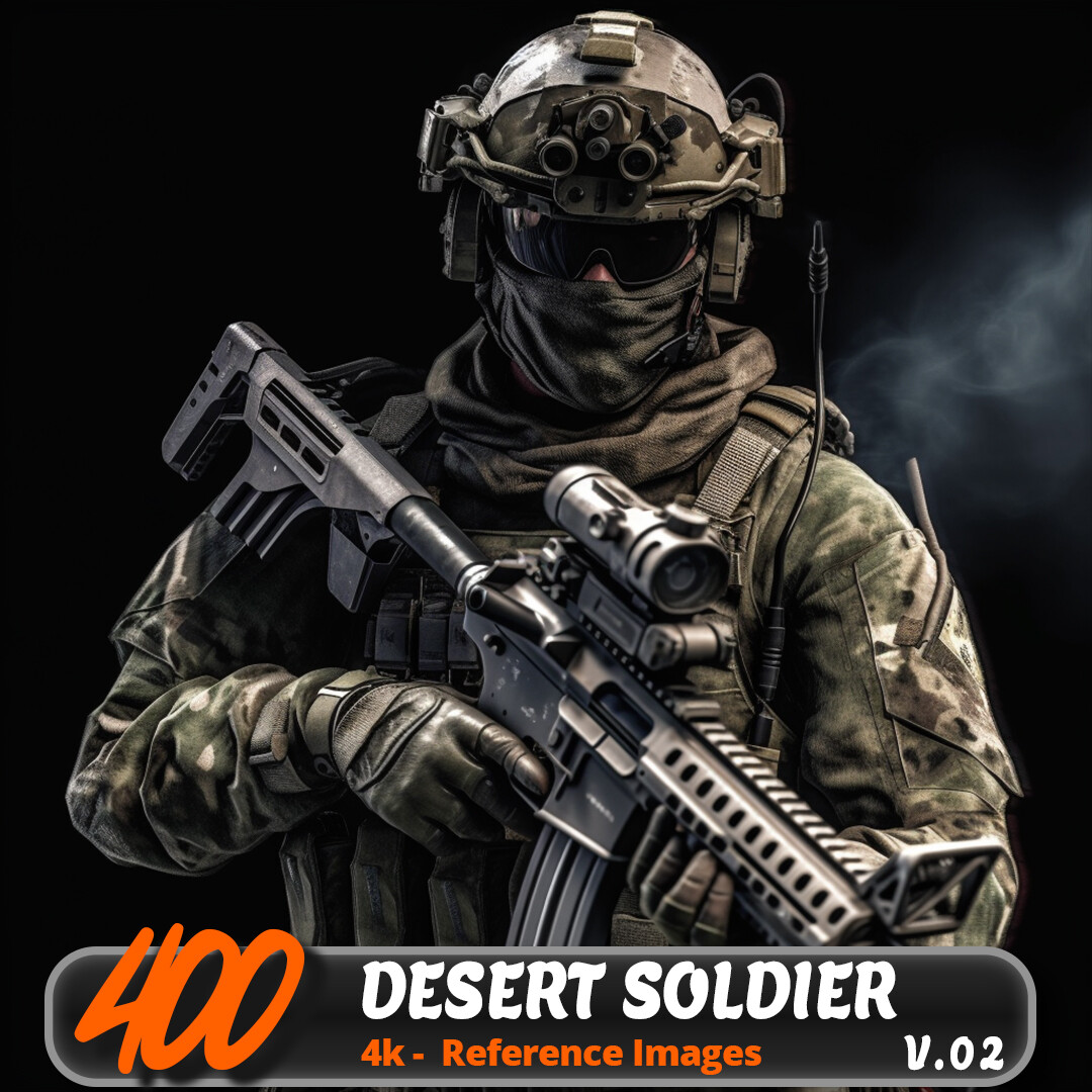 ArtStation - DESERT SOLDIER VOL.02/ 4K/ Reference Image