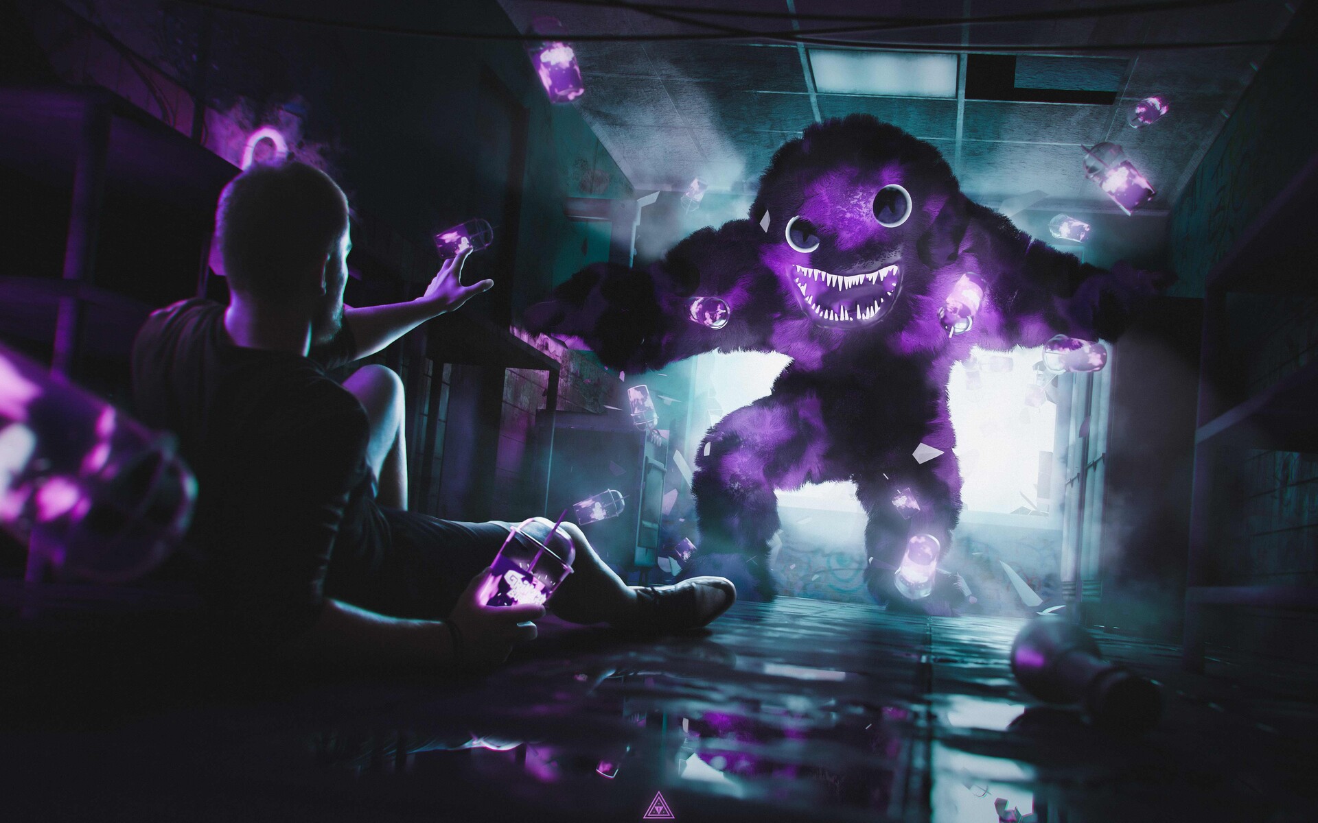 ALEX!SADVAR - GRIMACE CONCEPT ART | Blender 3D и Photoshop