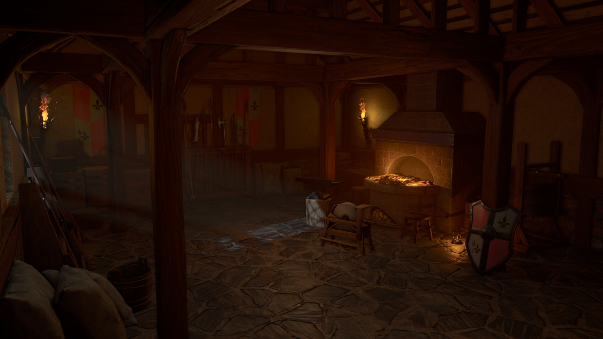 ArtStation - Medieval Blacksmith's Quarters