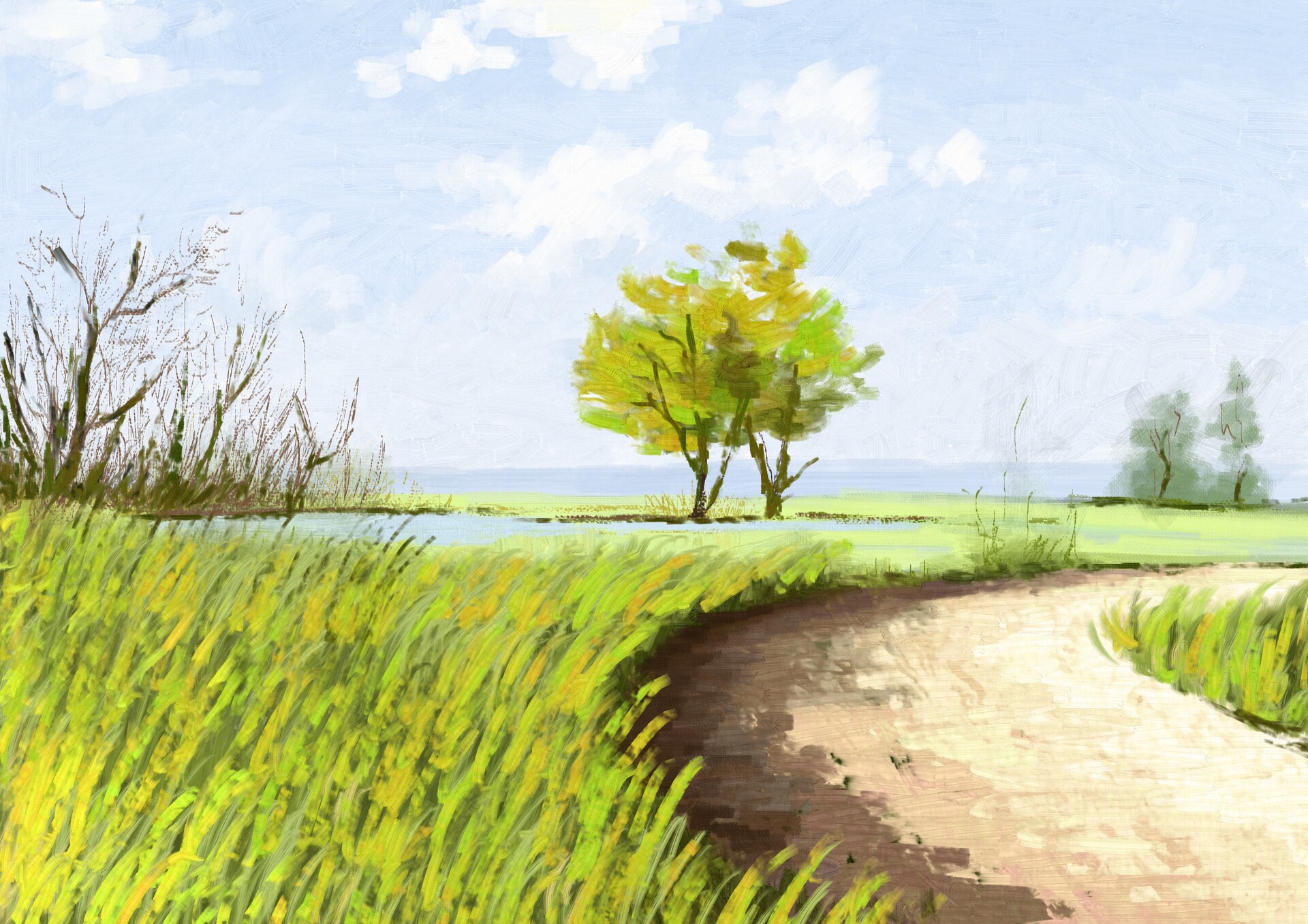 ArtStation - field road