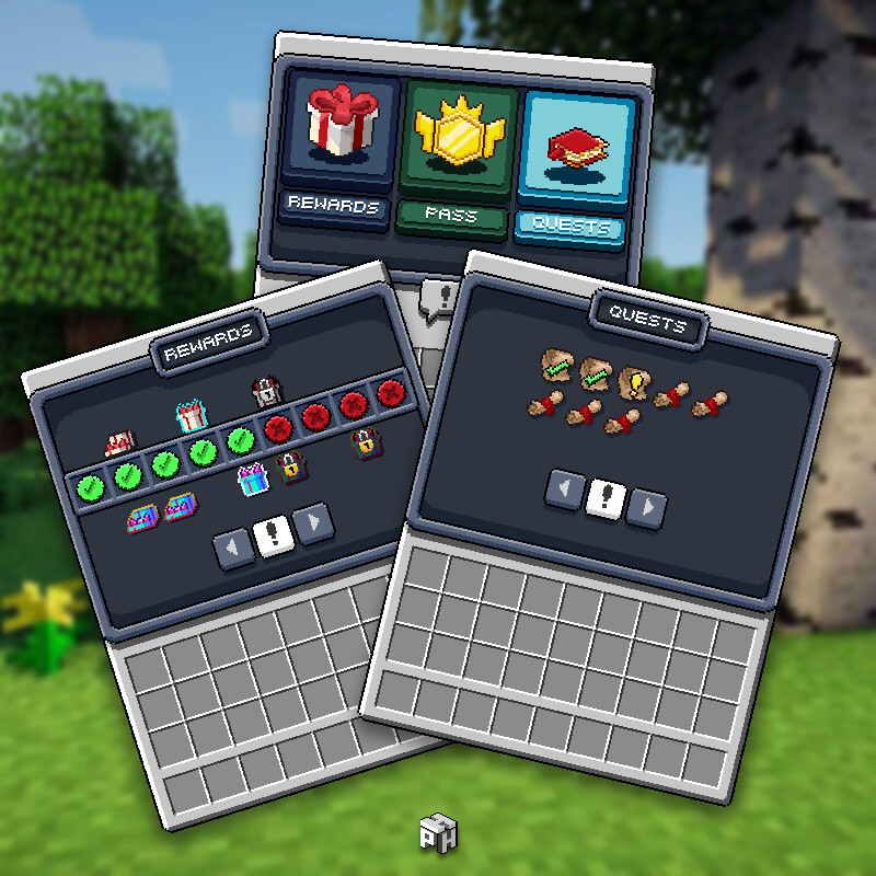 Artstation Minecraft Battlepass Assets Full Package