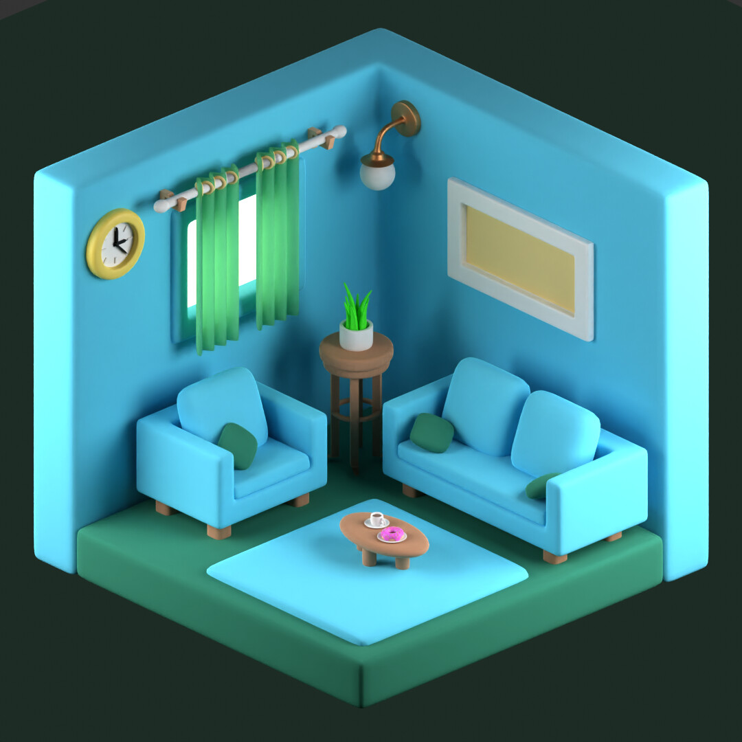 ArtStation - Blue Room