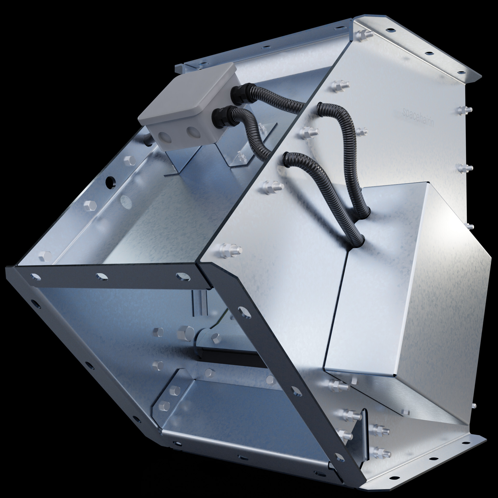 ArtStation - 2 way 45 degree asymmetric diverter flap valve