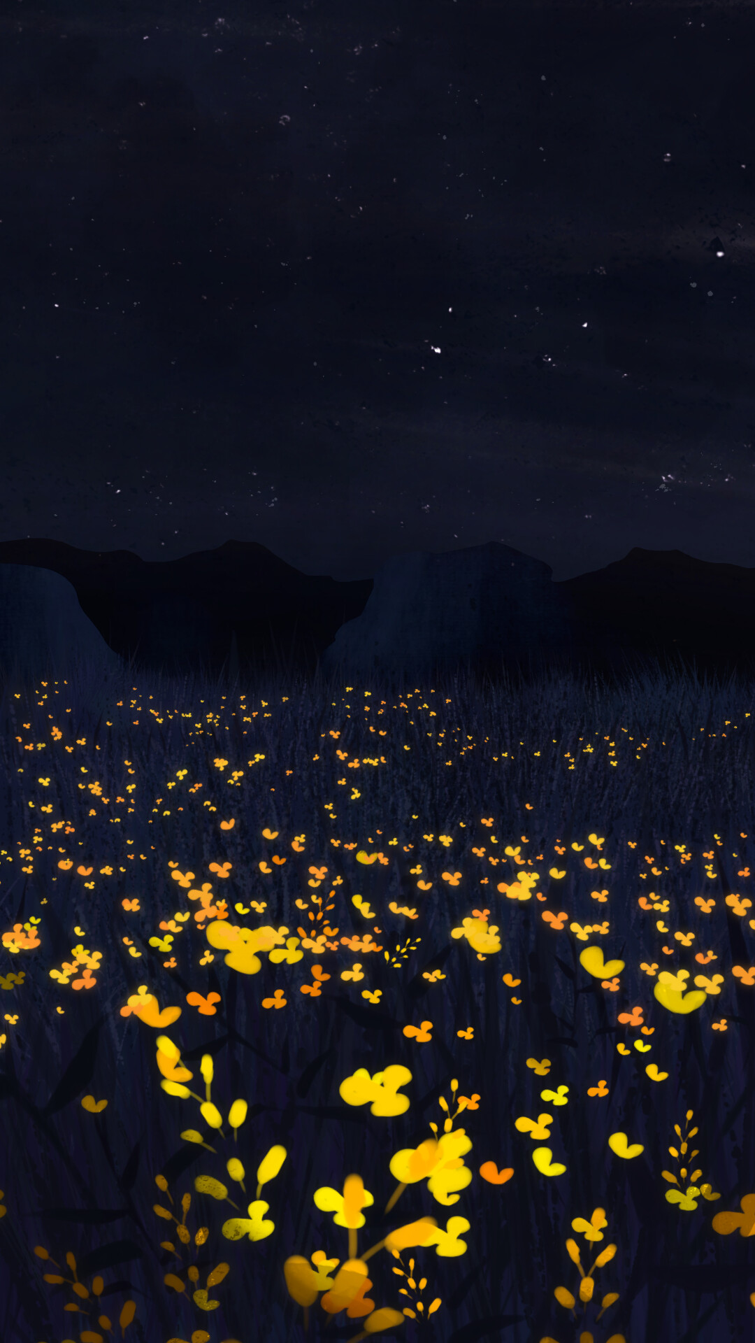 ArtStation - Yellow Starry Night