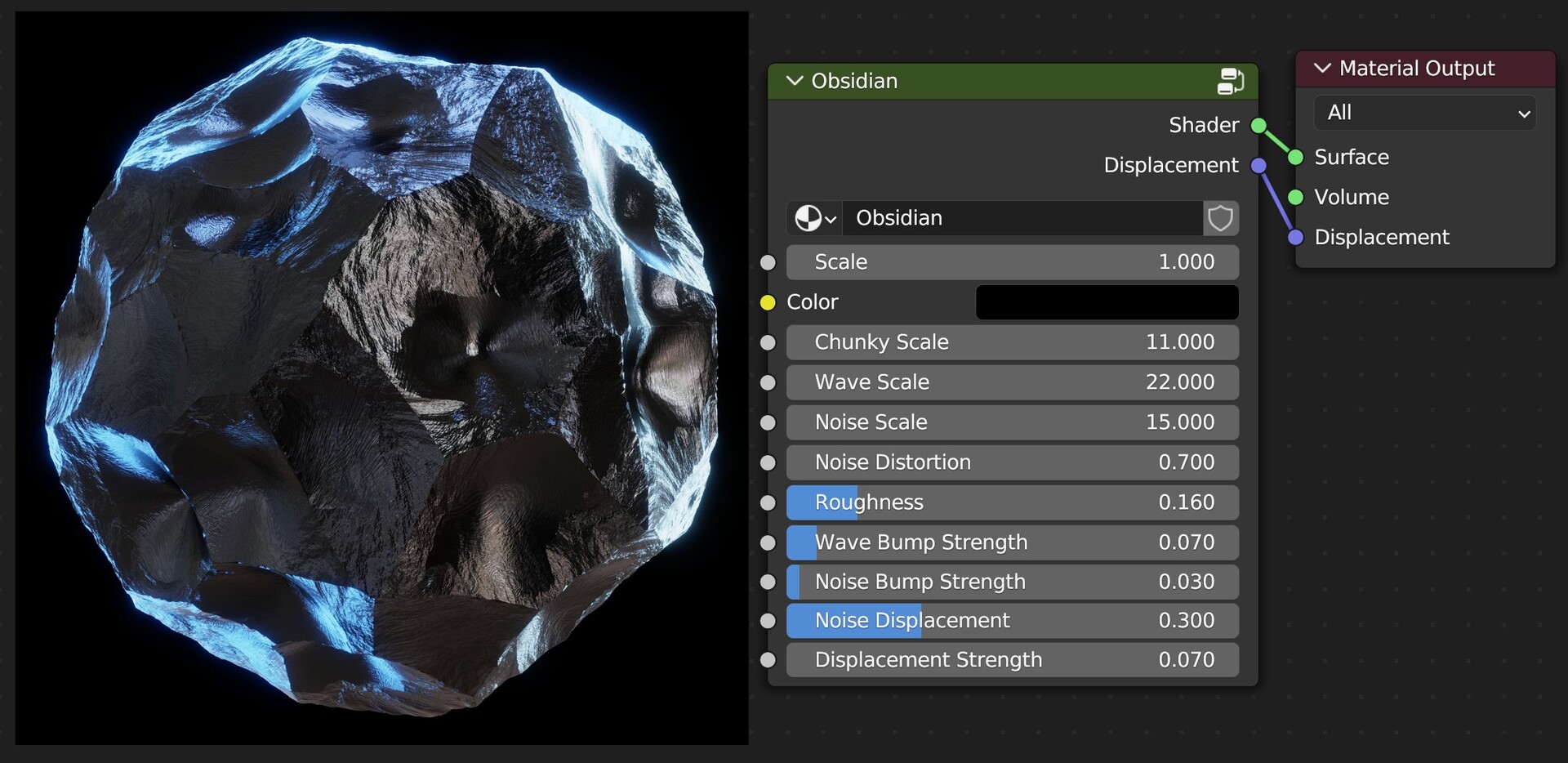 Ryan King - Procedural Obsidian Material (Blender Tutorial)