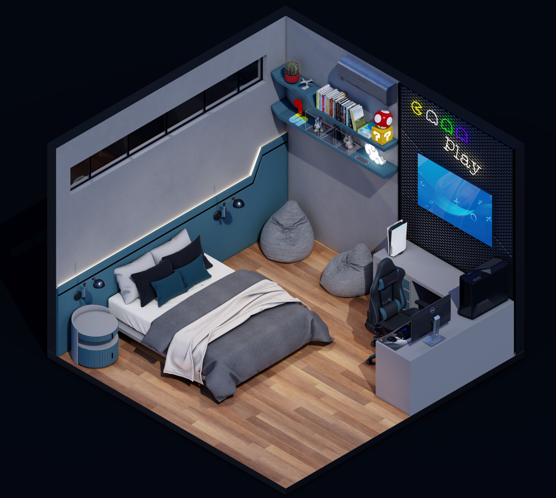 ArtStation - Gaming Bedroom