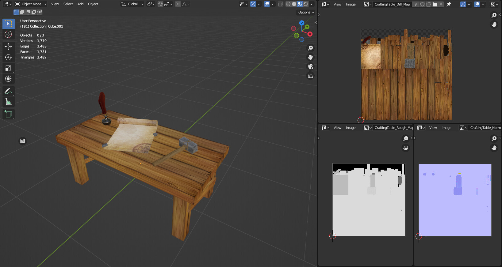Wayne Jiang - Pirate WorkBench Game Asset