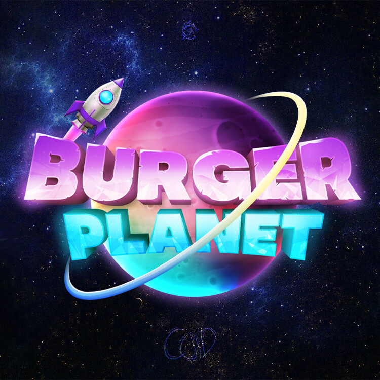 ArtStation - Burger Planet - Logo Commission