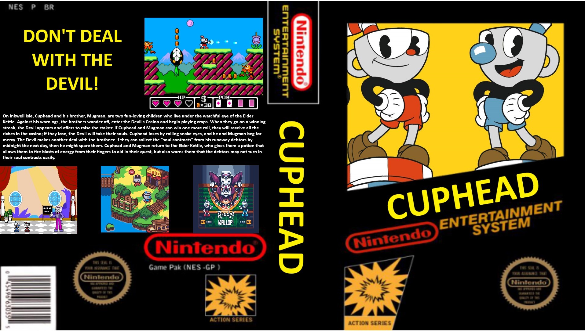 ArtStation - Cuphead Classic NES Style Cover Design