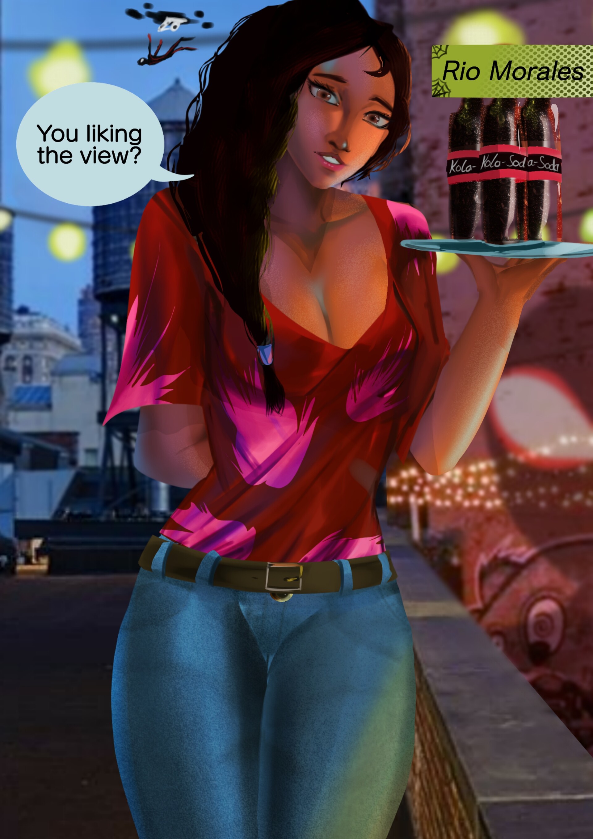 ArtStation - Rio Morales illustration from spiderman ATSV